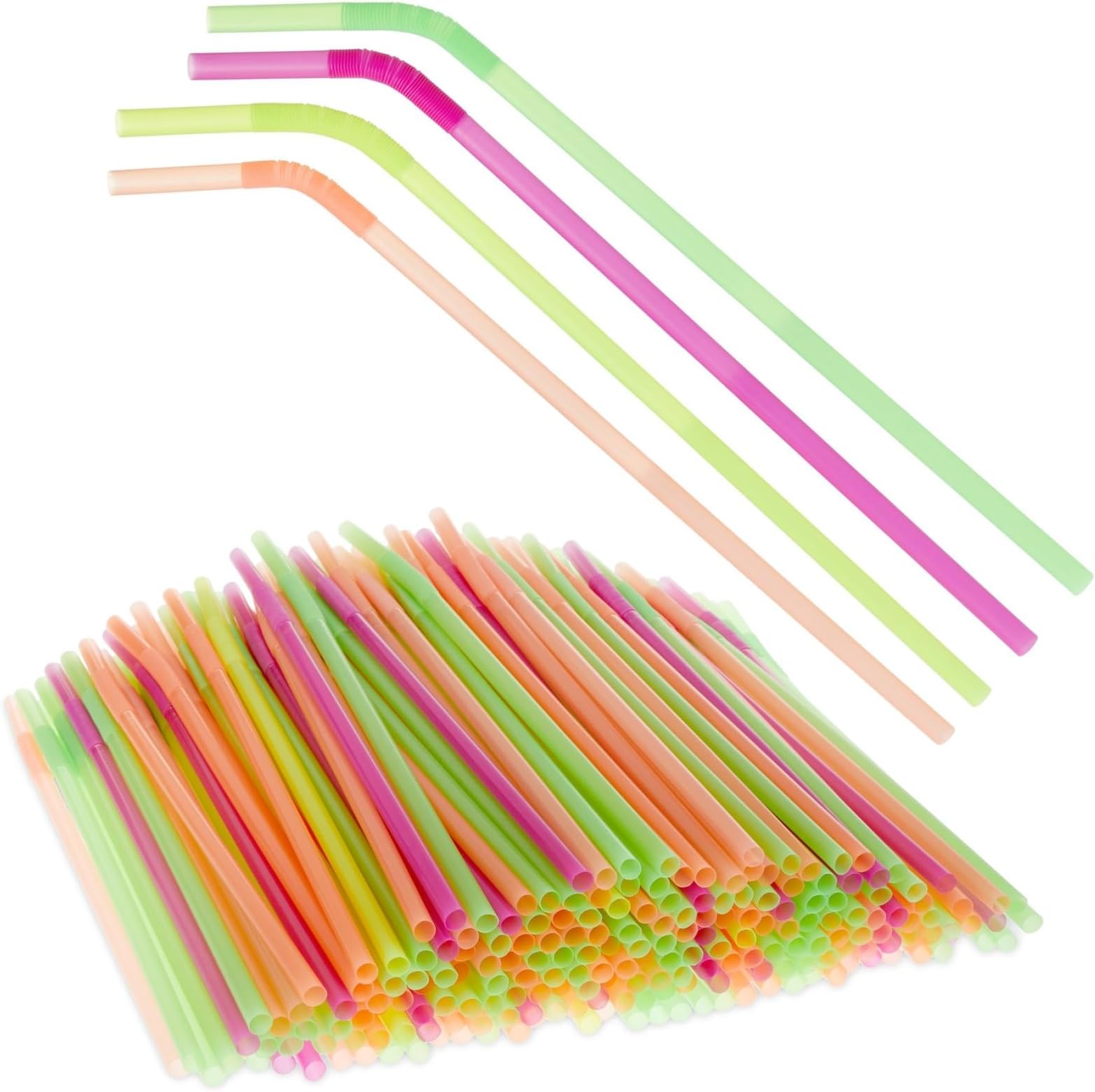 Amazon.com: Okuna Outpost 200 Pack Plastic Extra Long Straws for ...