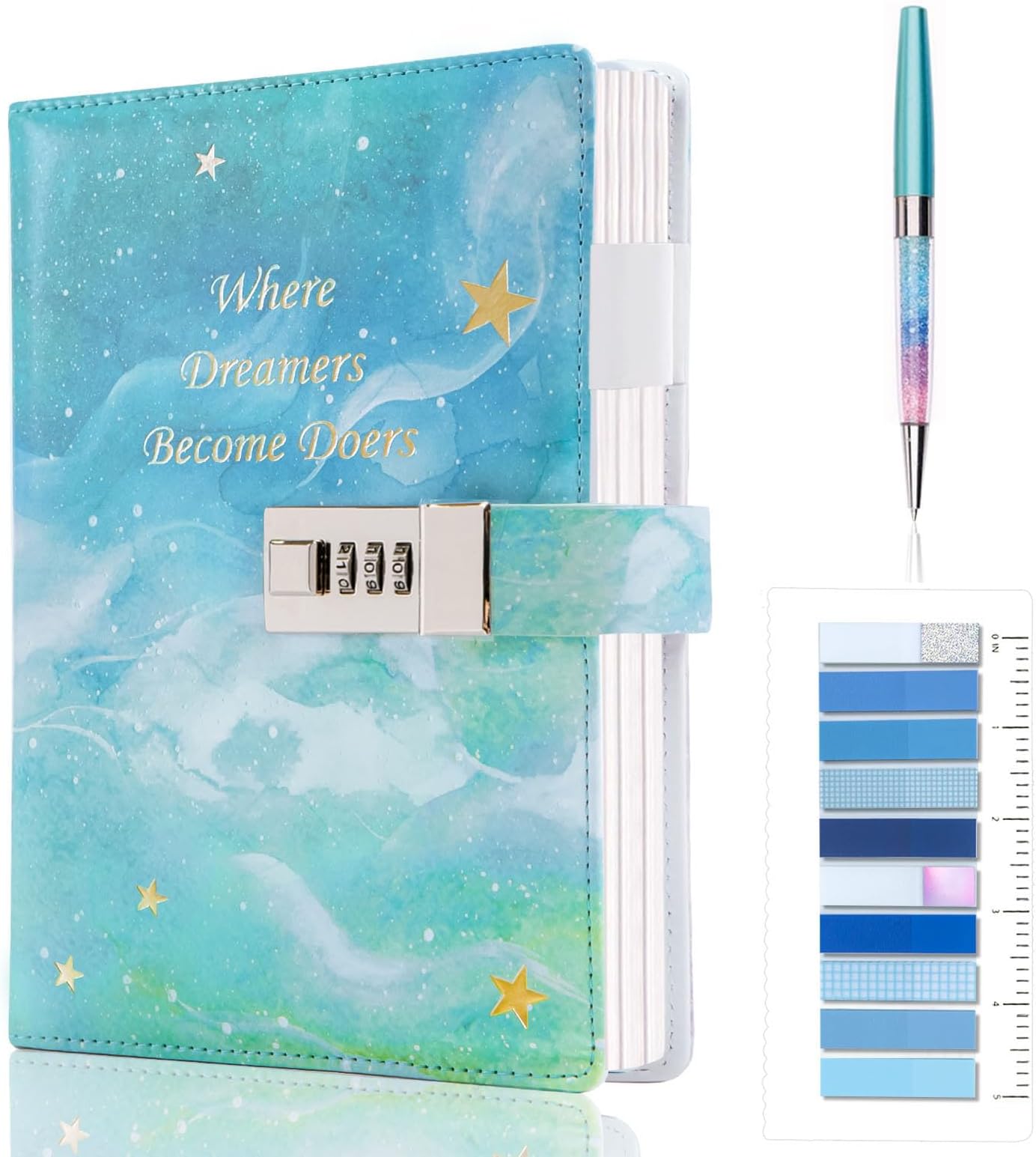 Amazon.com: Kutoda Diary with Lock for girls, 192 Pages College Ruled ...