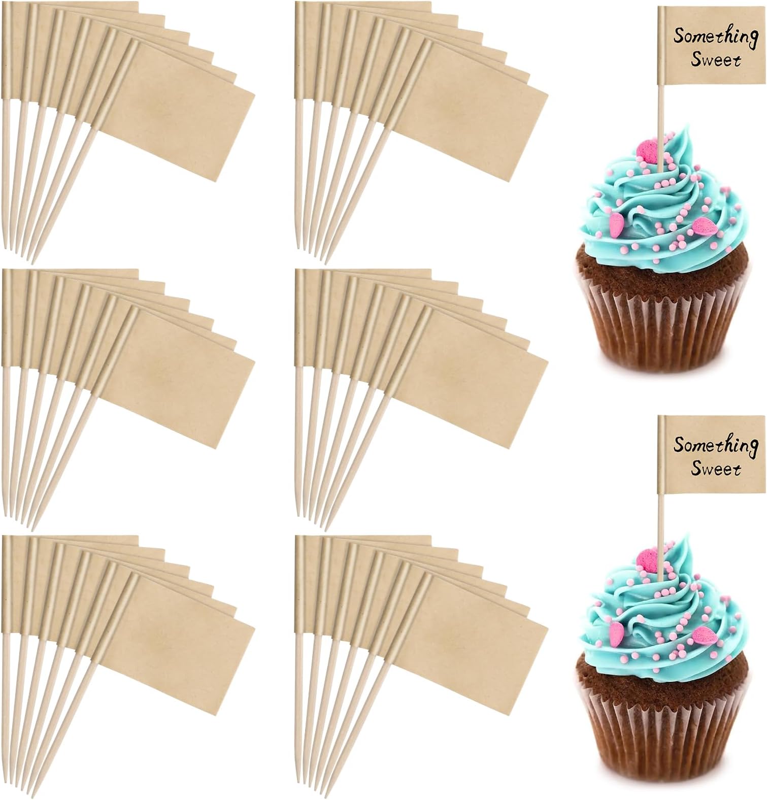 Amazon.com: 100 Pieces Toothpick Flags, Blank Cheese Labels ...