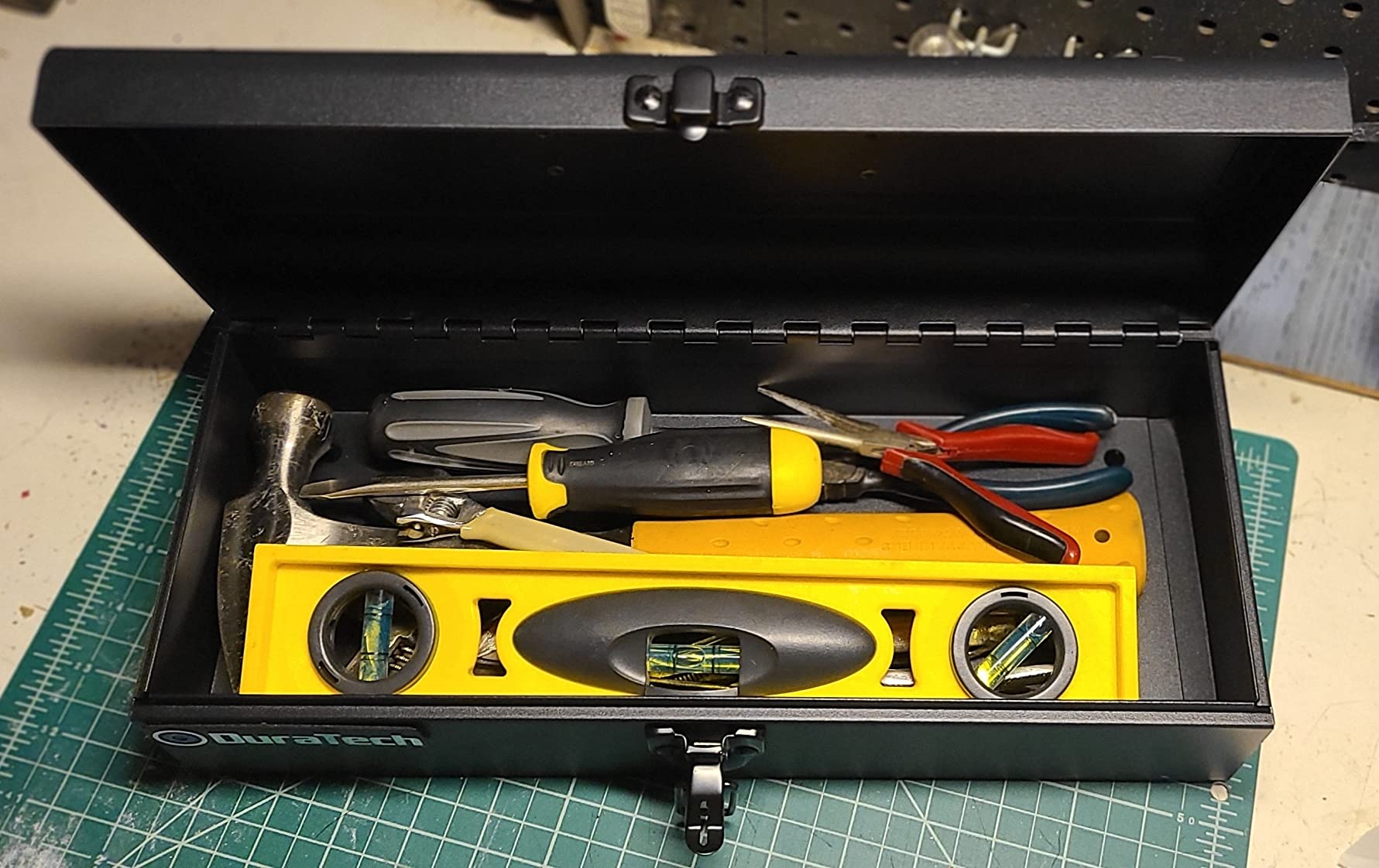 $7/mo - Finance DuraTech Metal Tool Box, 15" Portable Steel Tool Box ...