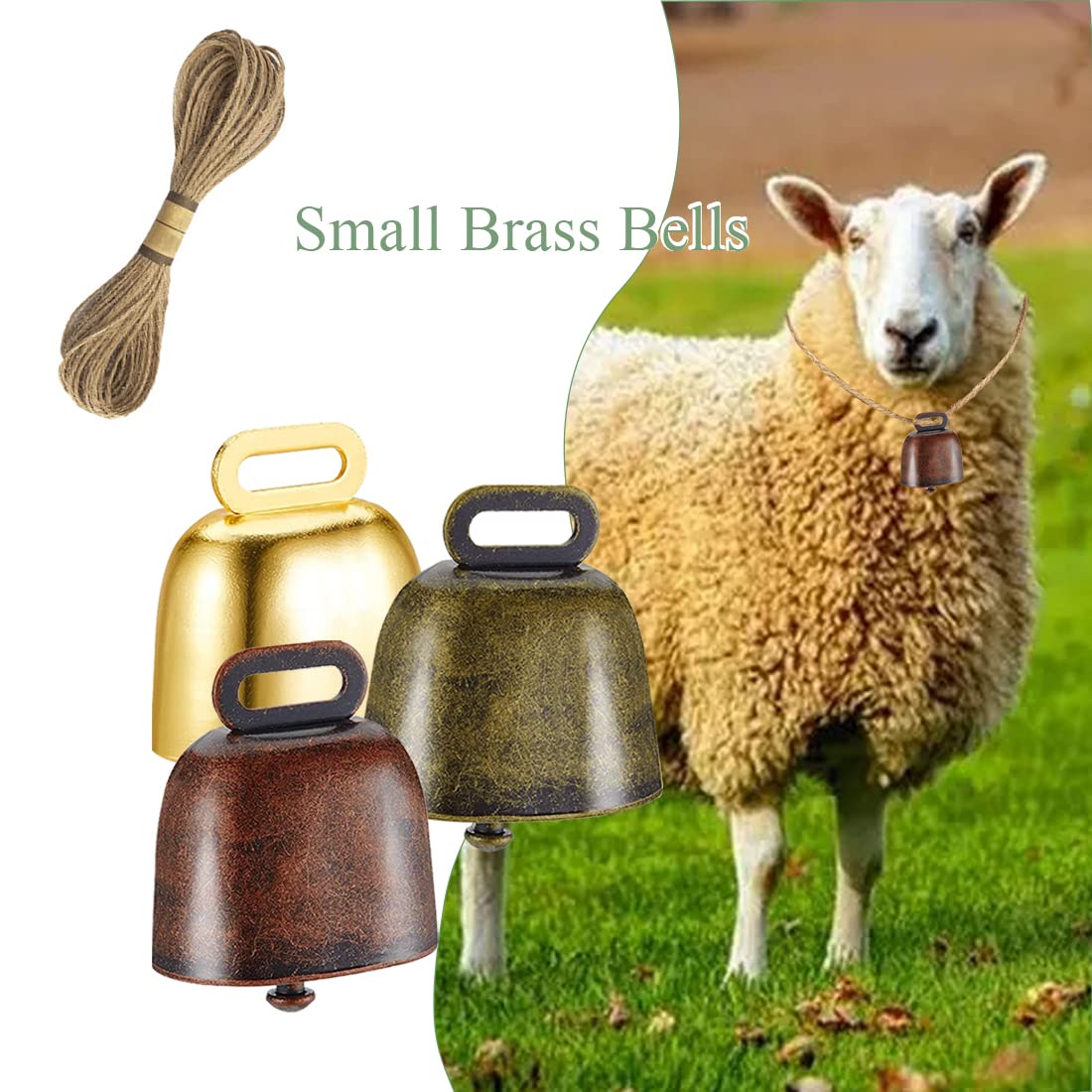 Animal Bells 24 PCS Grazing Copper Bells - Loud For Cattle, Goats ...