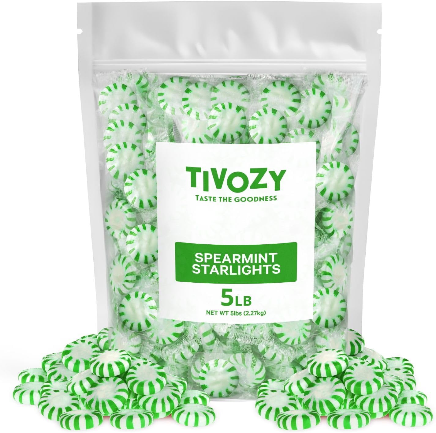 Amazon.com : Arcor Spearmint Starlights Candy by Cambie | 2 lbs of ...