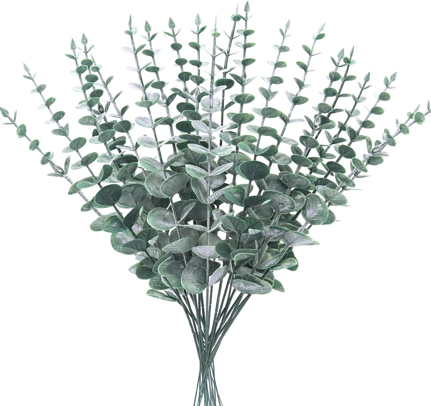 Yueshop 20PCS Eucalyptus Stems 38cm/15in Artificial Green with ...
