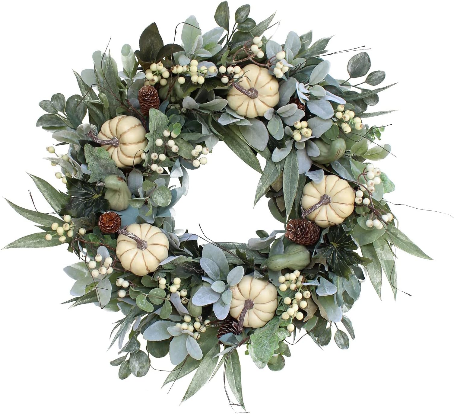 Amazon.com: Fall Wreath Autumn Front Door Wreath Harvest Wreath with ...