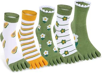 Amazon.com: Benefeet Sox Women Toe Socks Funny Cute Five Finger Socks ...
