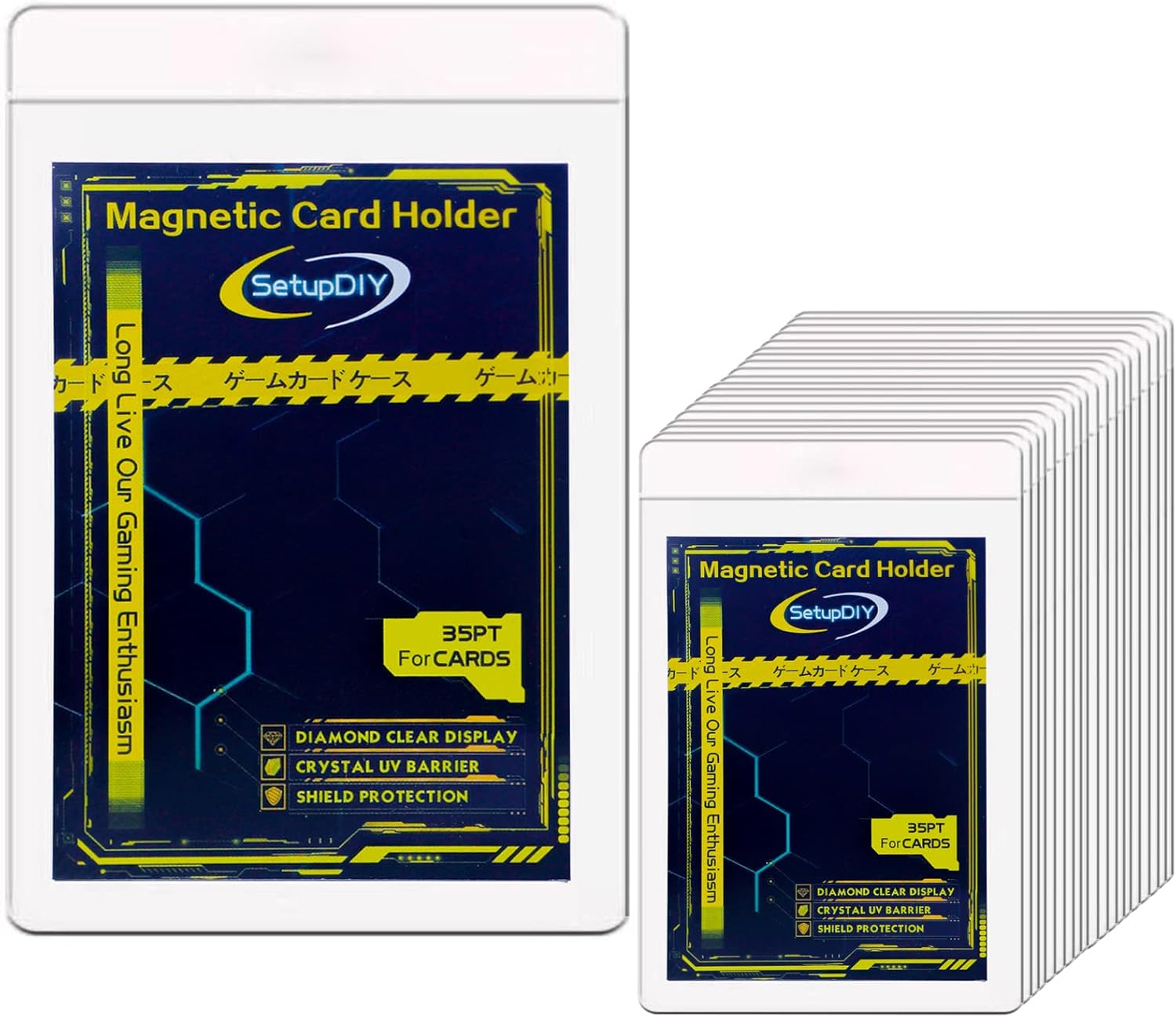 Amazon.com: Semi Rigid Trading Card Holders - 30 Semi Rigid Card ...