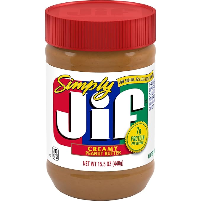Amazon.com : Simply Jif Creamy Peanut Butter, 15.5 Ounces : Grocery ...