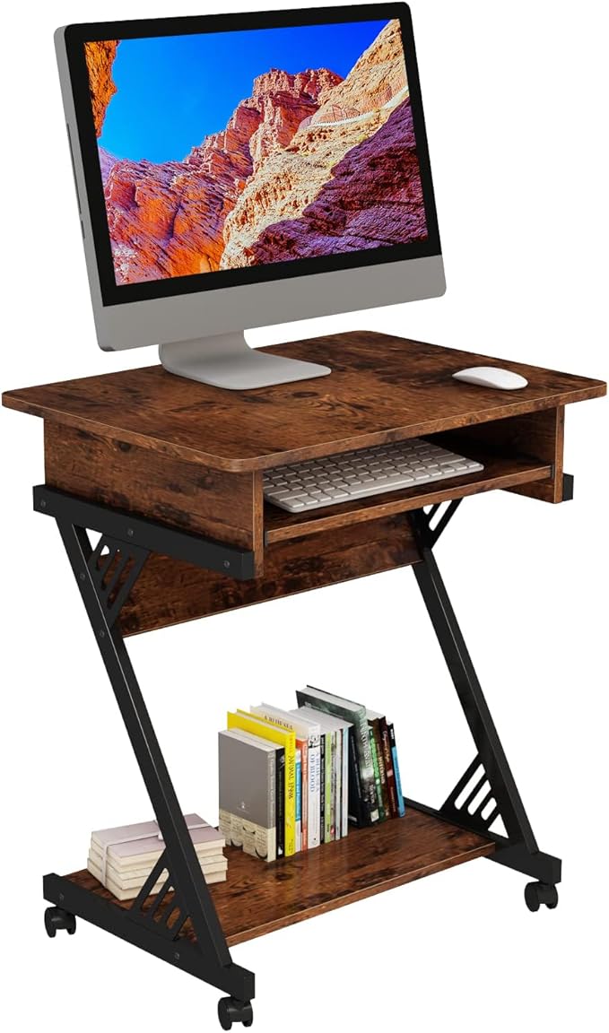 Amazon.com: Zenira 24-Inch Small Computer Desk, 30-Inch Tall With ...