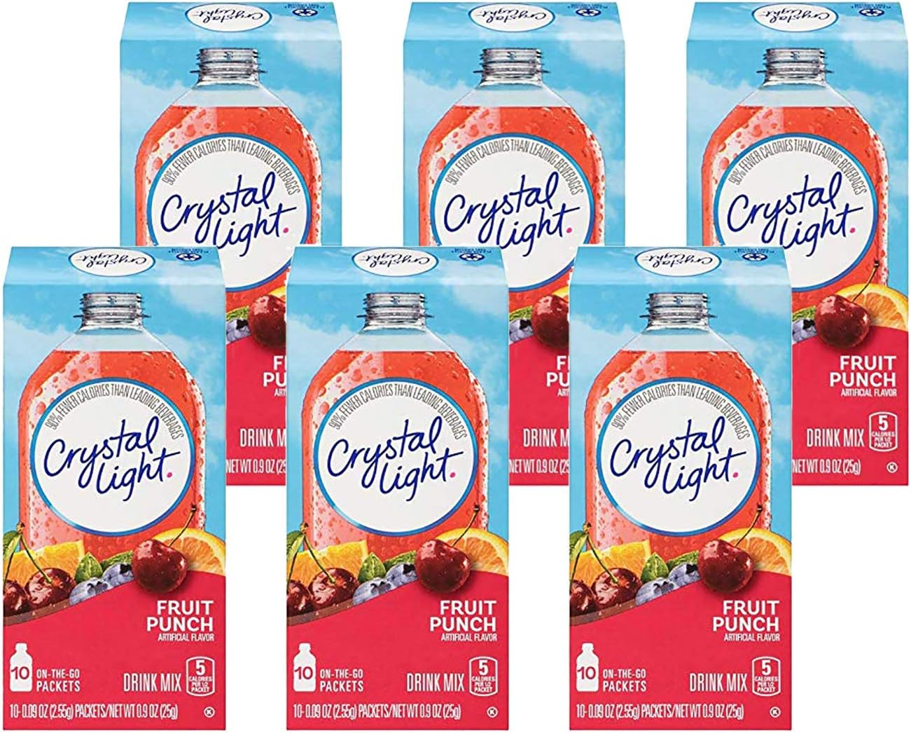 Crystal Light Drink Mix, Fruit Punch, On The Go Packets, 10 Count (Pack ...