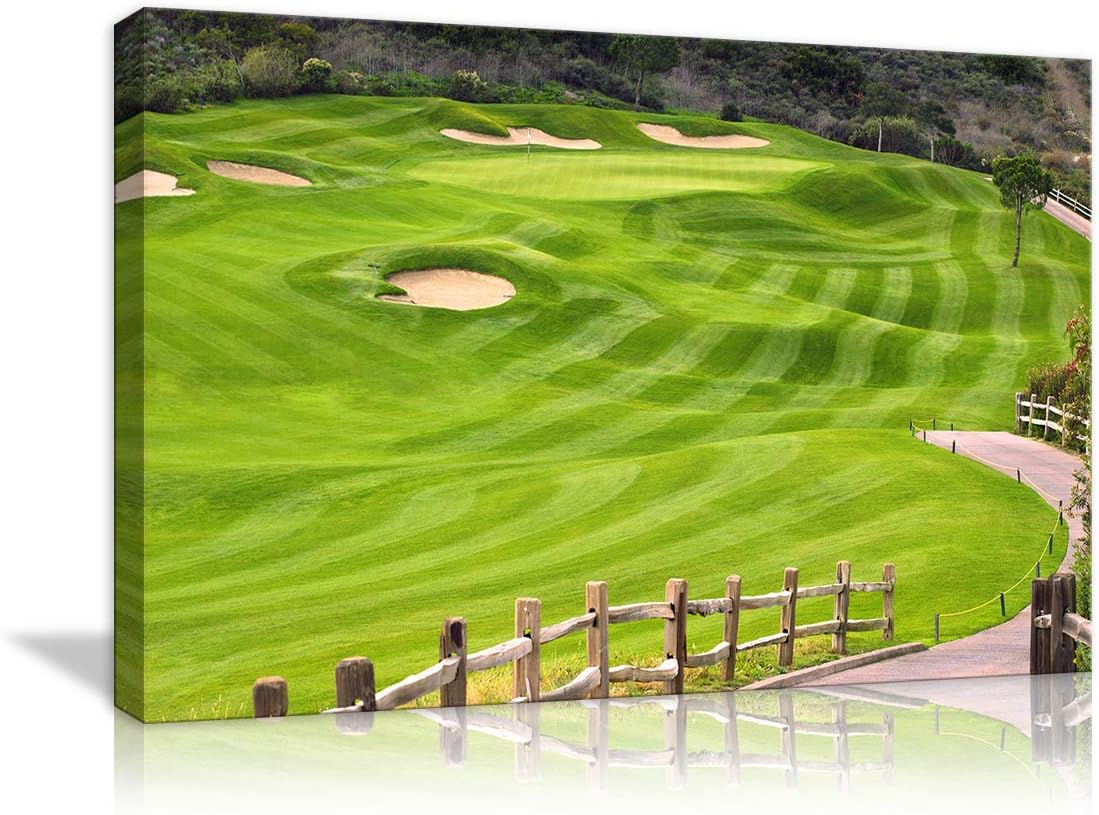 Amazon.com: Modern Golf Course Landscape Painting Canvas Wall Art ...