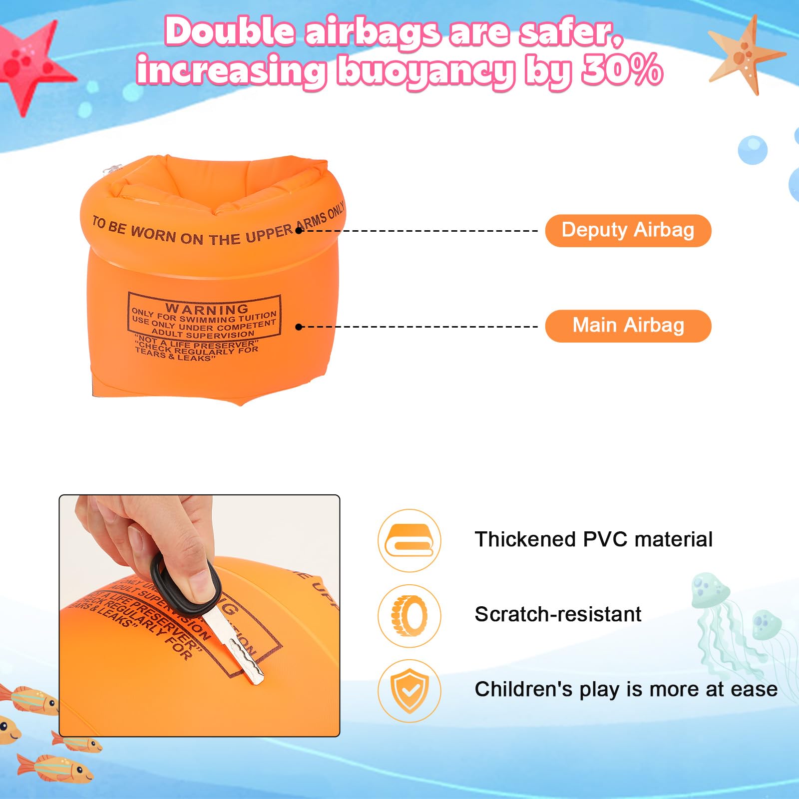 Snapklik.com : Wowelife Arm Floaties For Kids And Adults 2-4 Pack Pink ...