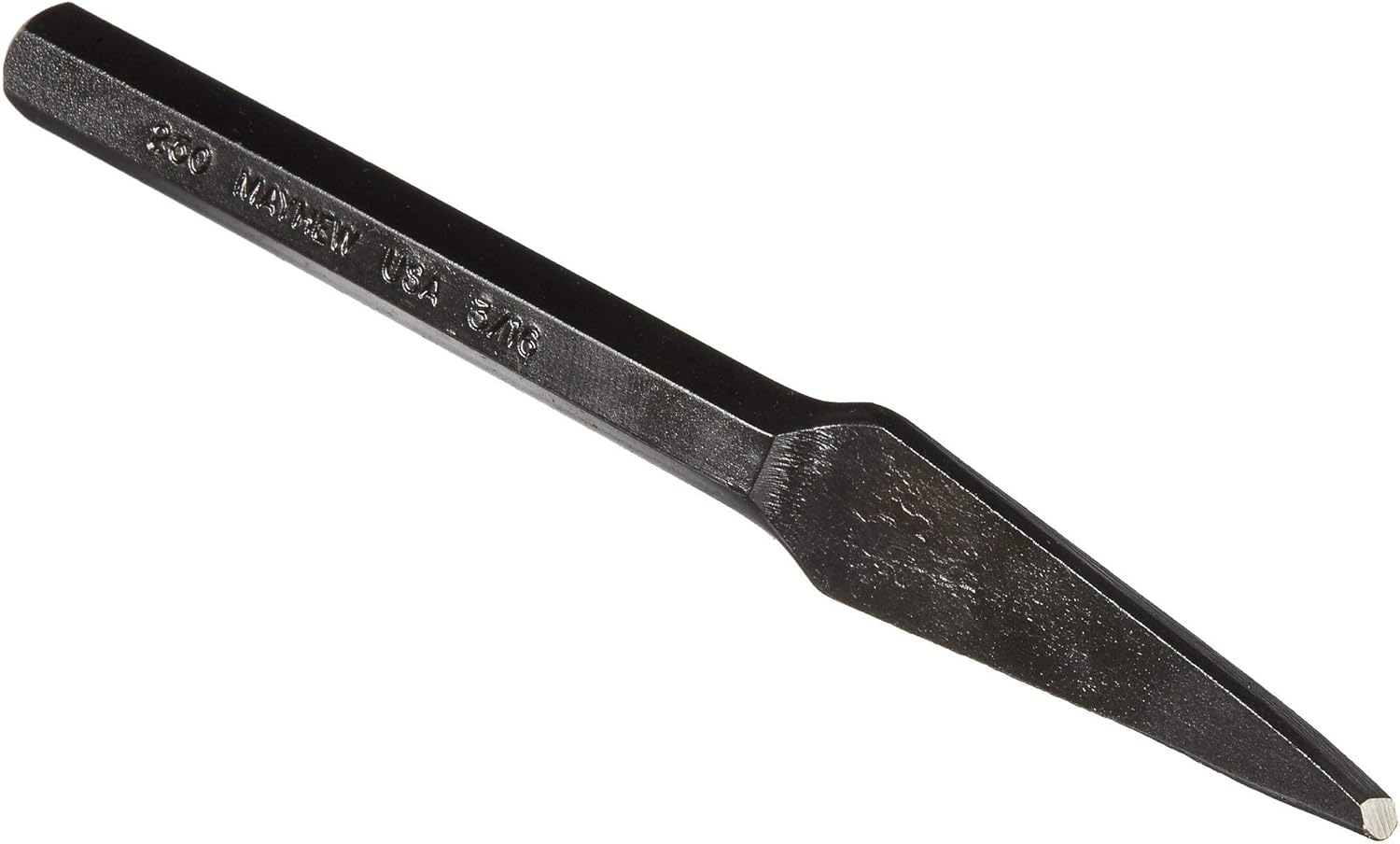 Mayhew Tools 10501 Half Round Nose Chisel, 3/16", Black Oxide Finish ...