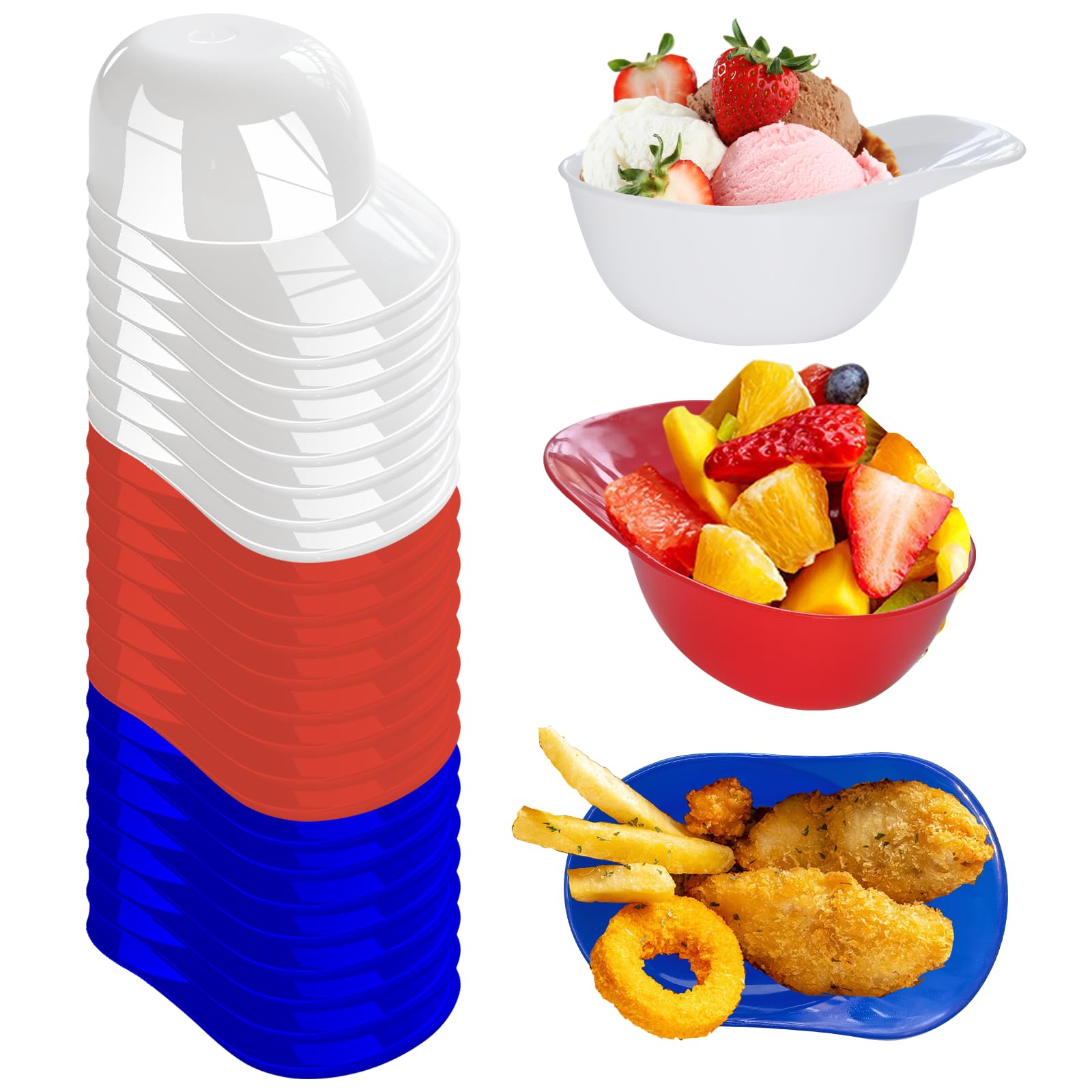 Amazon.com | Cmaqpw 24 Pack Plastic Baseball Helmet Bowl,Mini Ice Cream ...