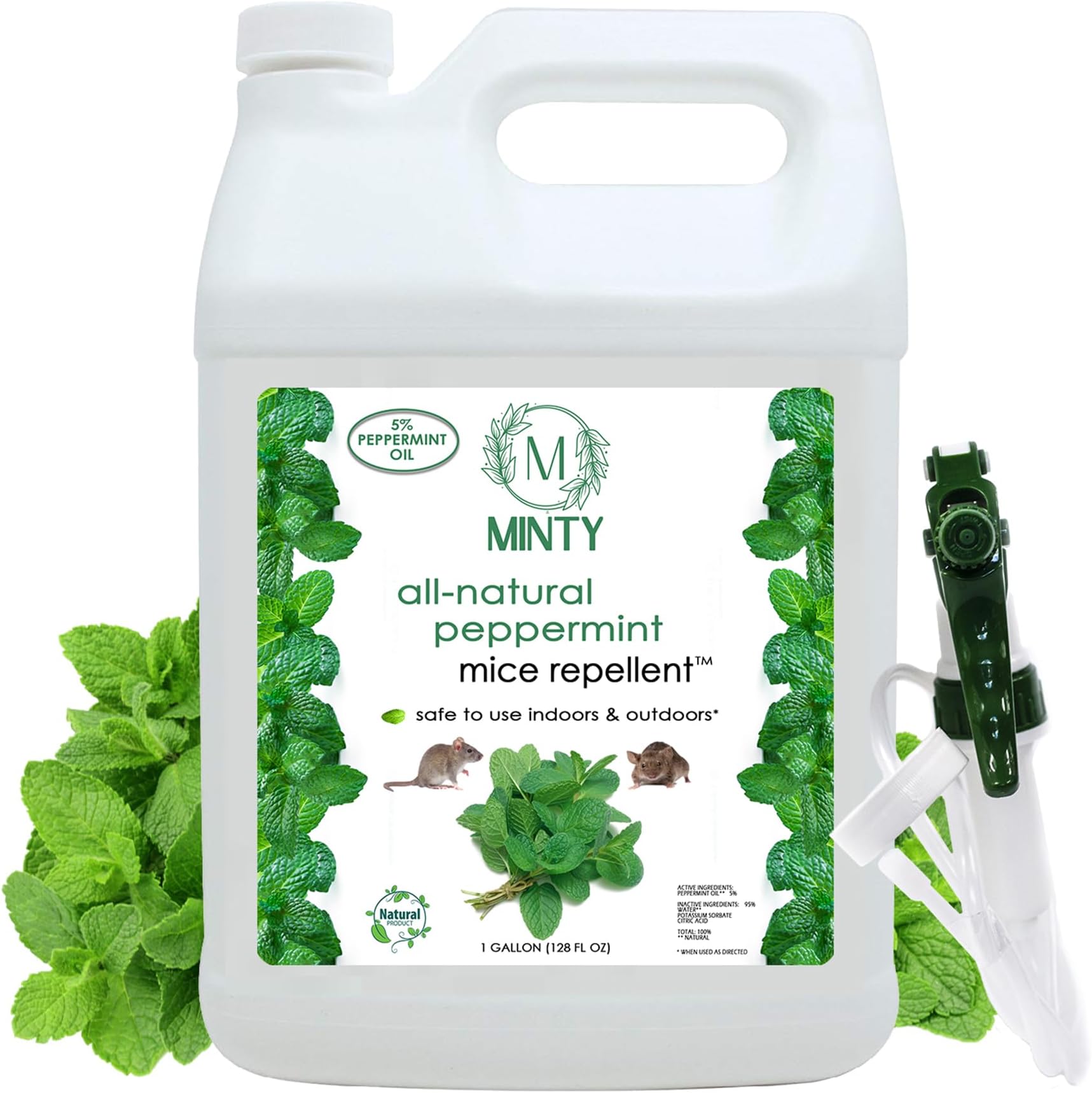 Amazon.com: Mighty Mint Gallon (128 oz) Rodent Natural Peppermint Oil ...