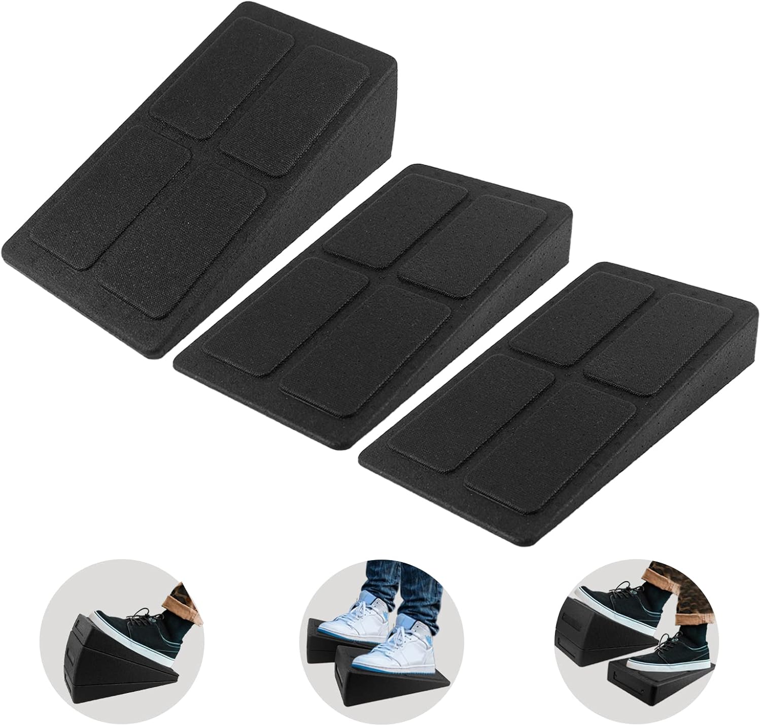Locisne Slant Board 3pcs 12''Foam Incline Board Calf Stretcher for ...