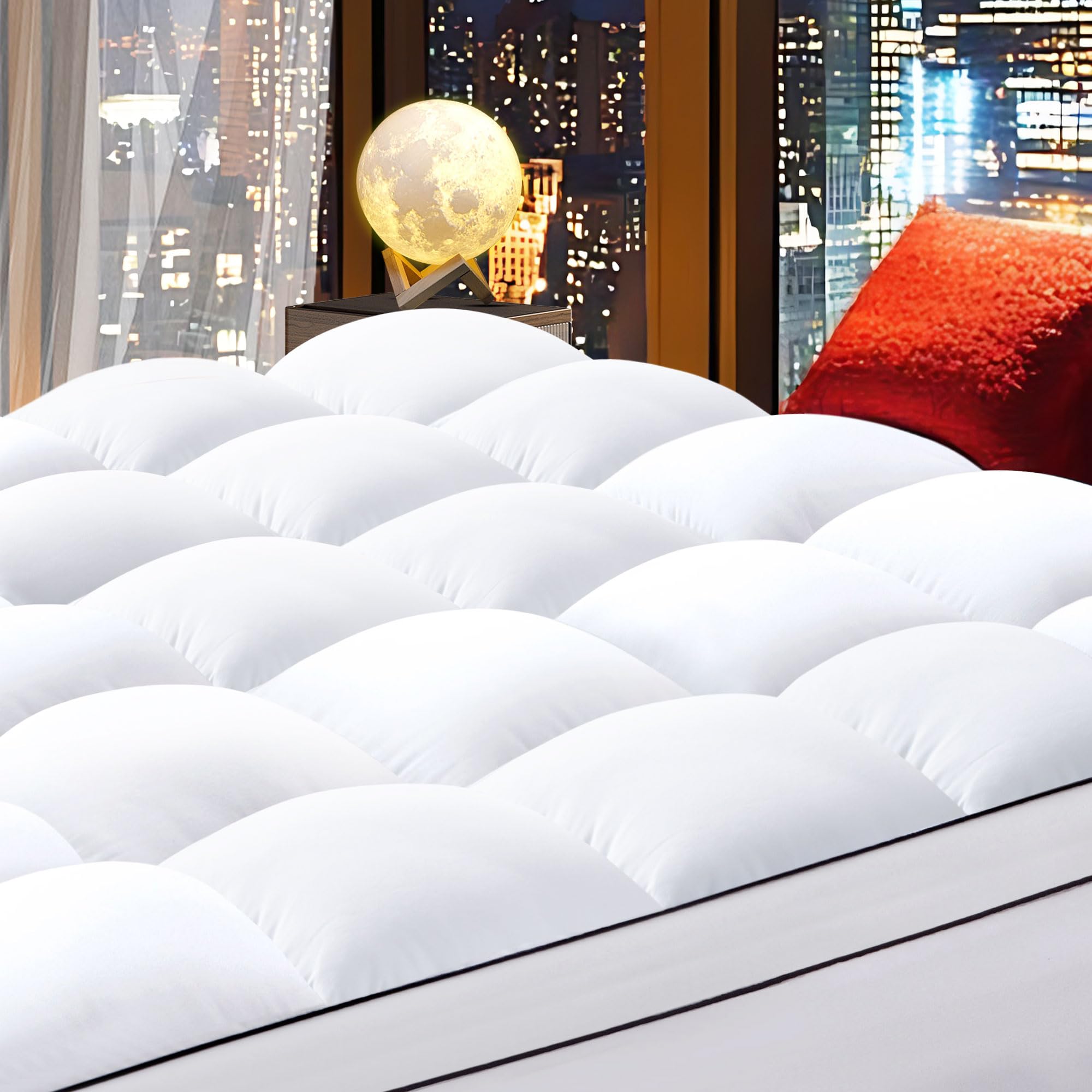 Mattress Topper Full Pillow Top Bed Topper for Pressure Relief, Cooling ...