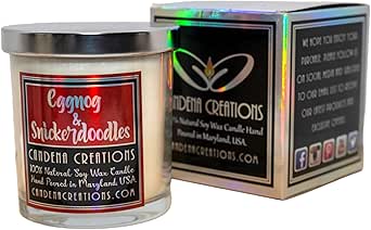 Amazon.com: Candena Creations Eggnog & Snickerdoodles Candle, Scented ...