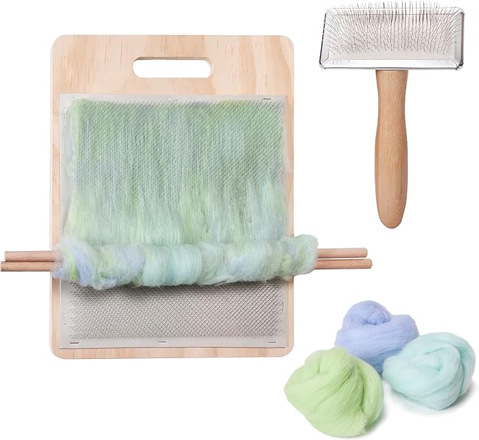 Amazon.com: WILLOWDALE Wool Blending Board Carding Brush Set for Fiber ...