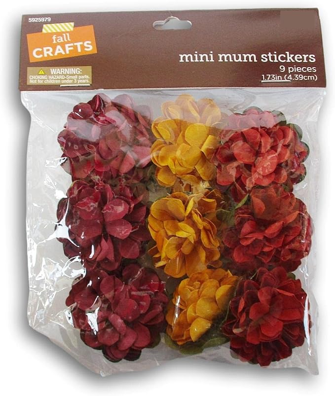 Amazon.com: 3D Flower Stickers for Floral Crafts, Scrapbooking - Autumn ...