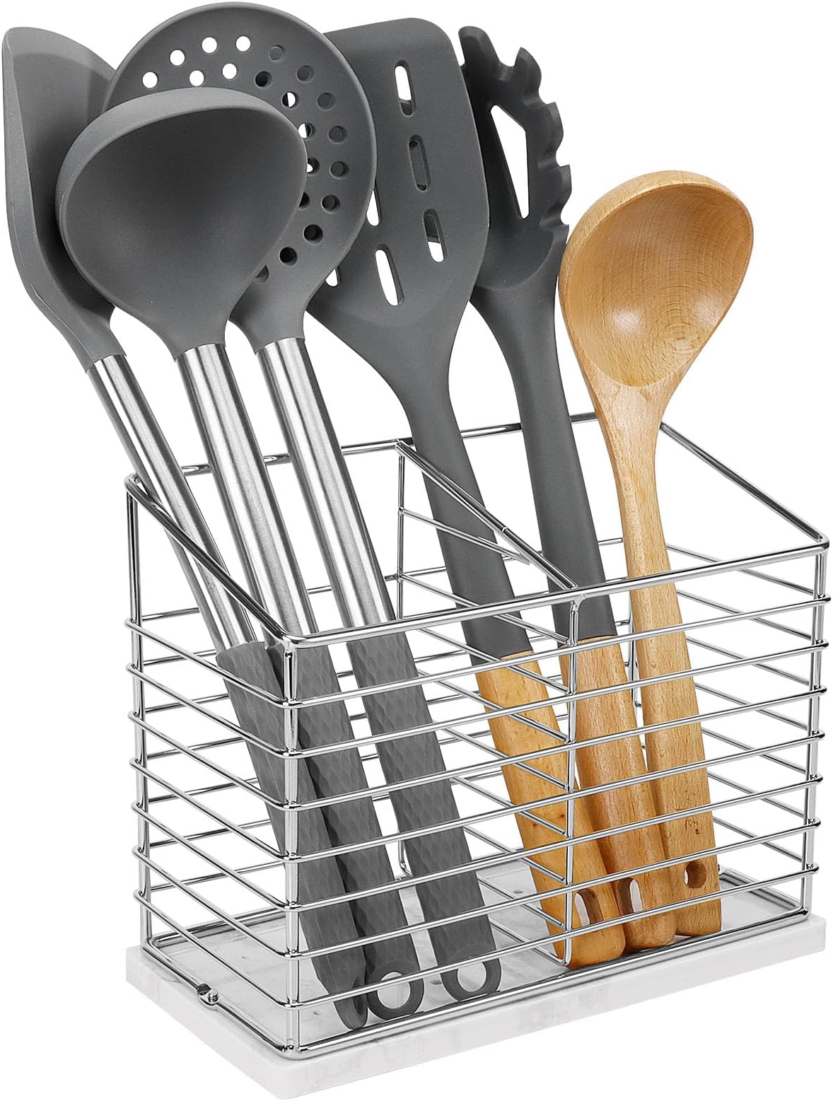 Amazon.com: JETFLIP Kitchen Utensil holder Metal Utensil Stand Kitchen ...