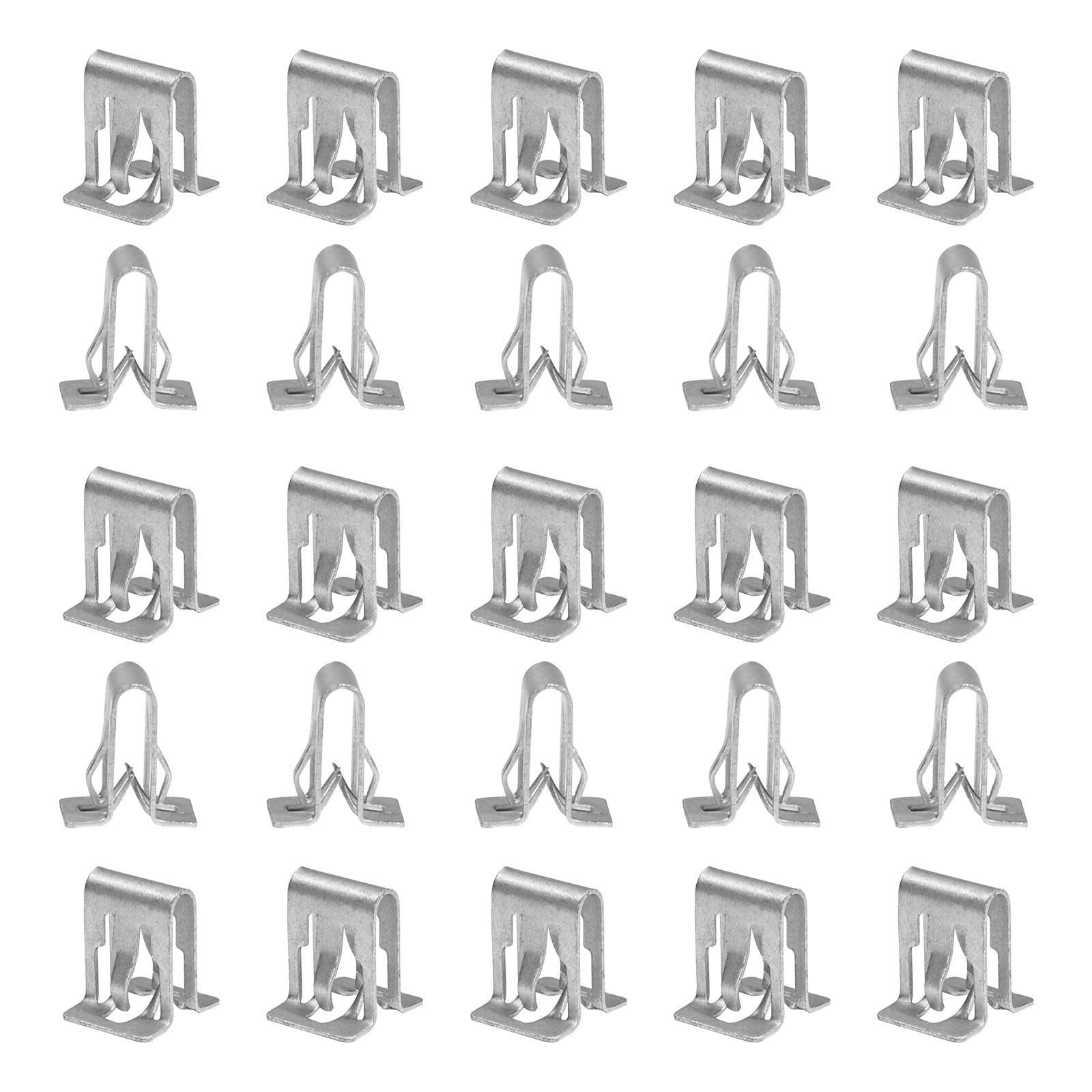 25 PCS Interior Trim Clips Aluminium Moulding Fastener Clips Rivet Push ...