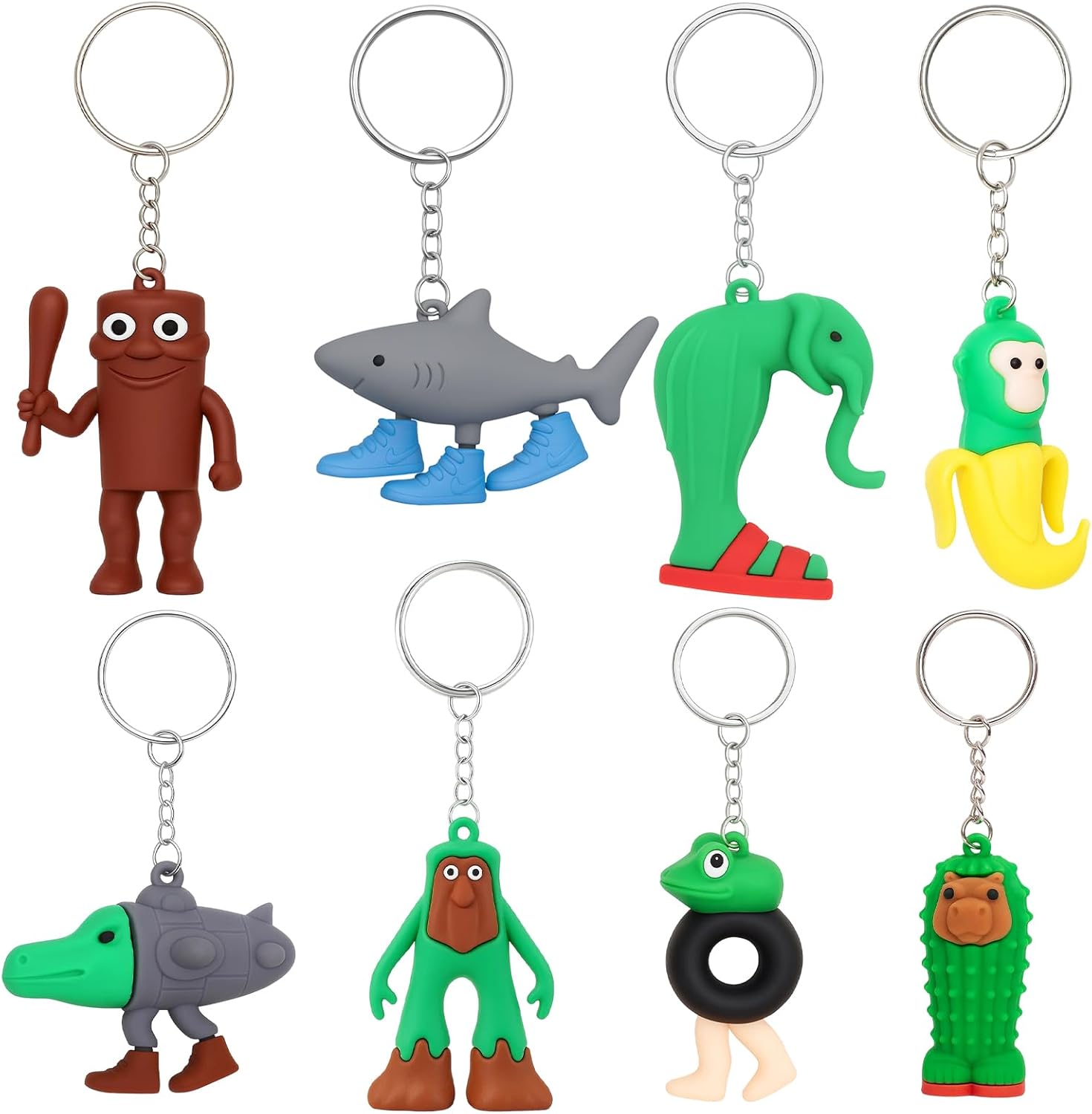 YTPAFK Italian Brainrot Keychain Set, 8 Unique Brainrot Toys for ...