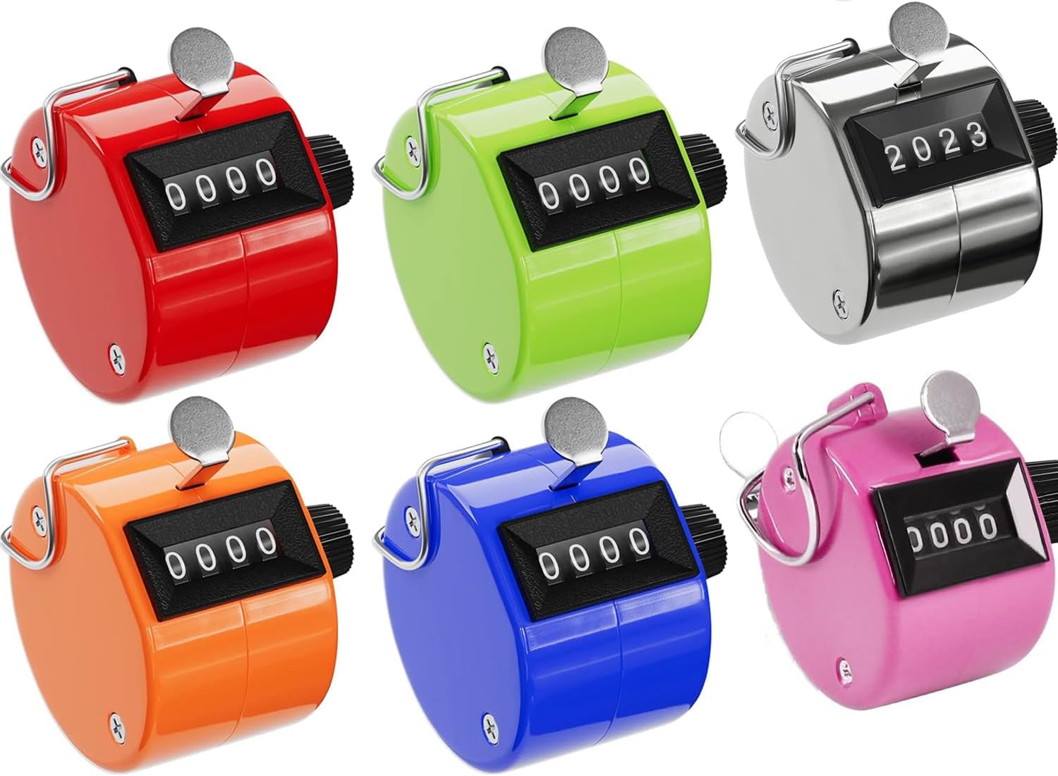 LxcshLjx 6 Color Handheld Tally Counter, 4 Digit Number Mechanical Palm ...