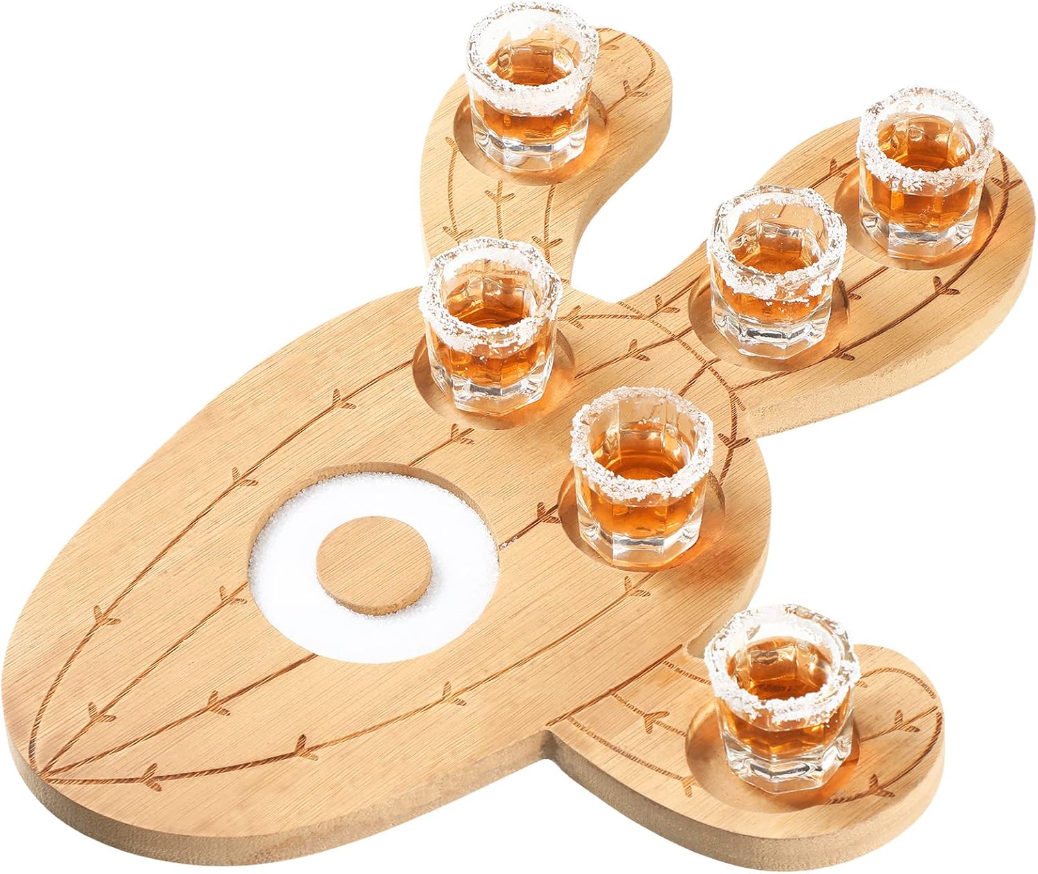 Amazon.com | Sabary Tequila Gifts Shot Glass Holder Wooden for Women ...
