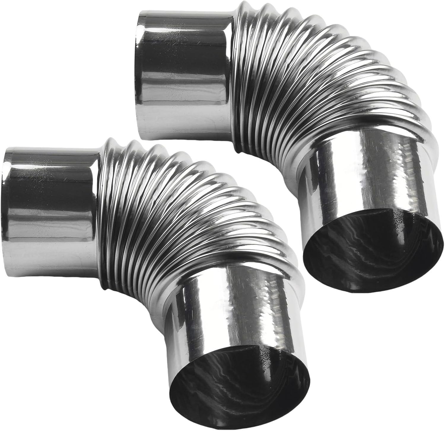 Amazon.com: 2-Pack 90 Degree Stove Pipe, Elbow Chimney Stainless Steel ...