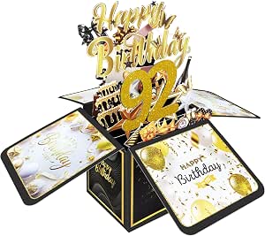 Amazon.com : WinSmile 92nd Birthday Card for Women Men, Birthday ...