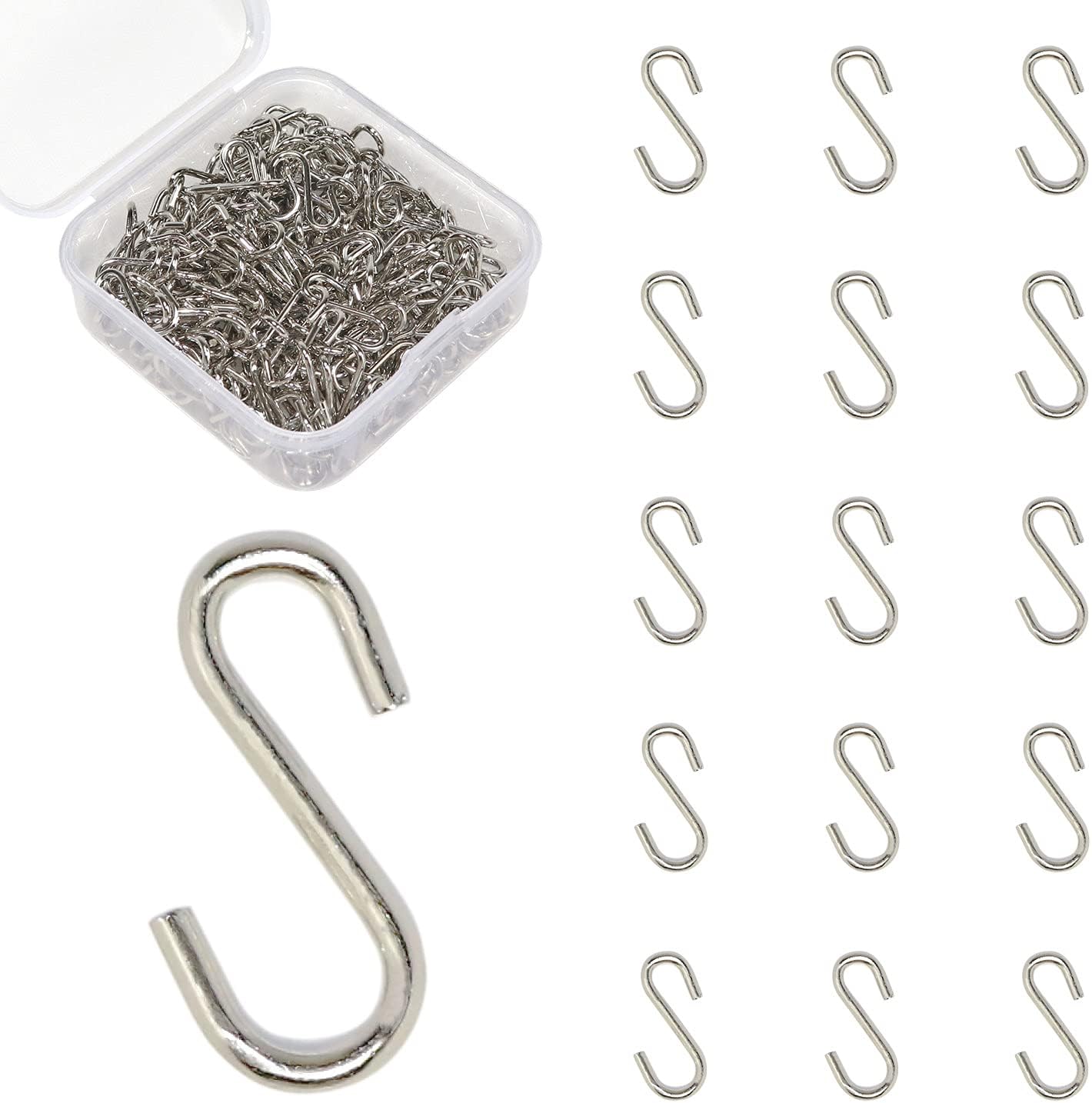 Amazon.com: Millennial Essentials Mini S Hooks Connectors S Shaped Wire ...