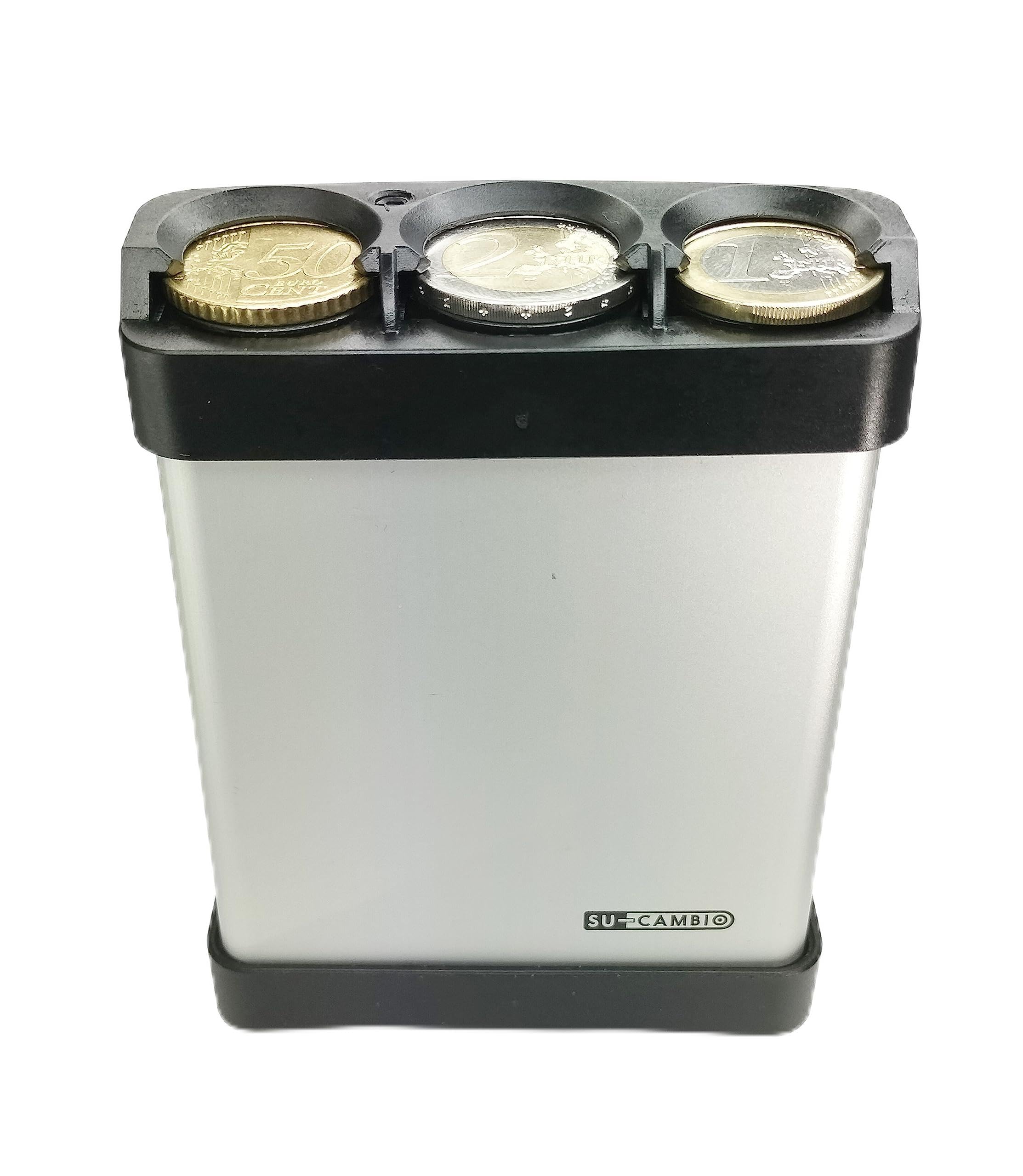 SU-CAMBIO Aluminium EURO coin dispenser : Amazon.co.uk: Stationery ...