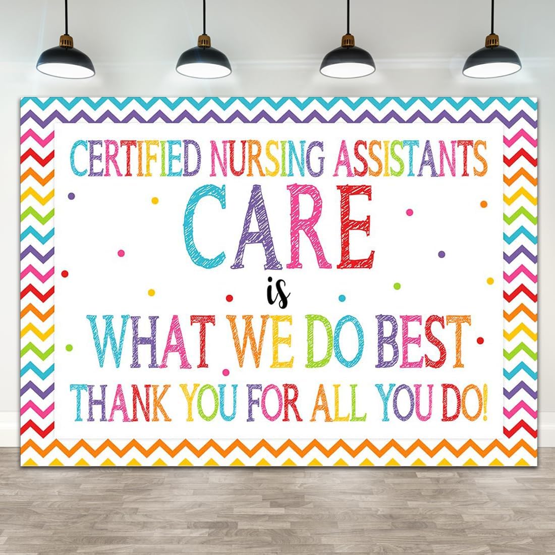 Amazon.com : Wollmix CNA Week Thank You Banner Backdrops Decorations We ...