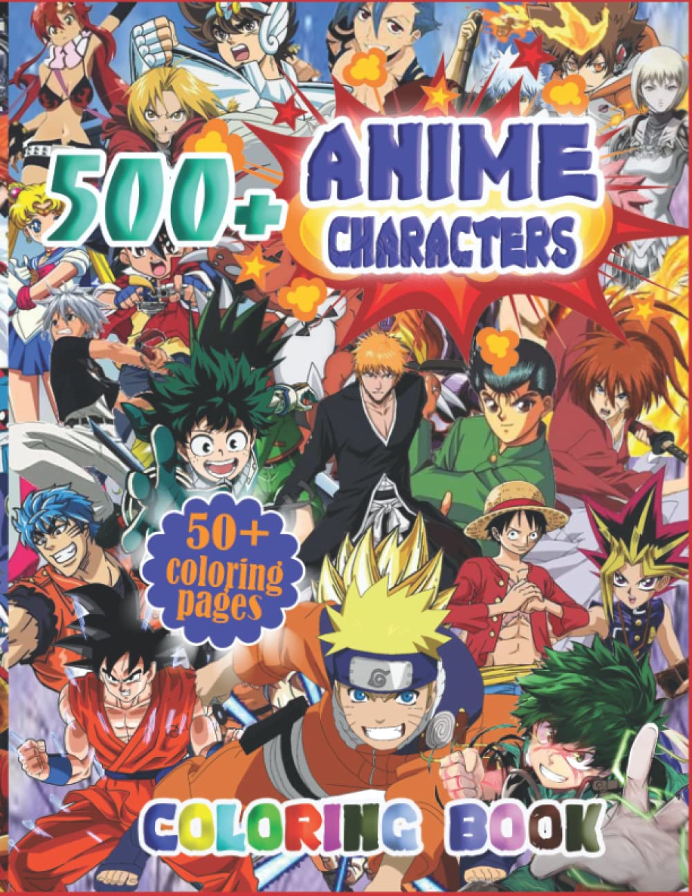 Buy 500+ Characters Anime Coloring Book: Anime Coloring Books Featuring ...