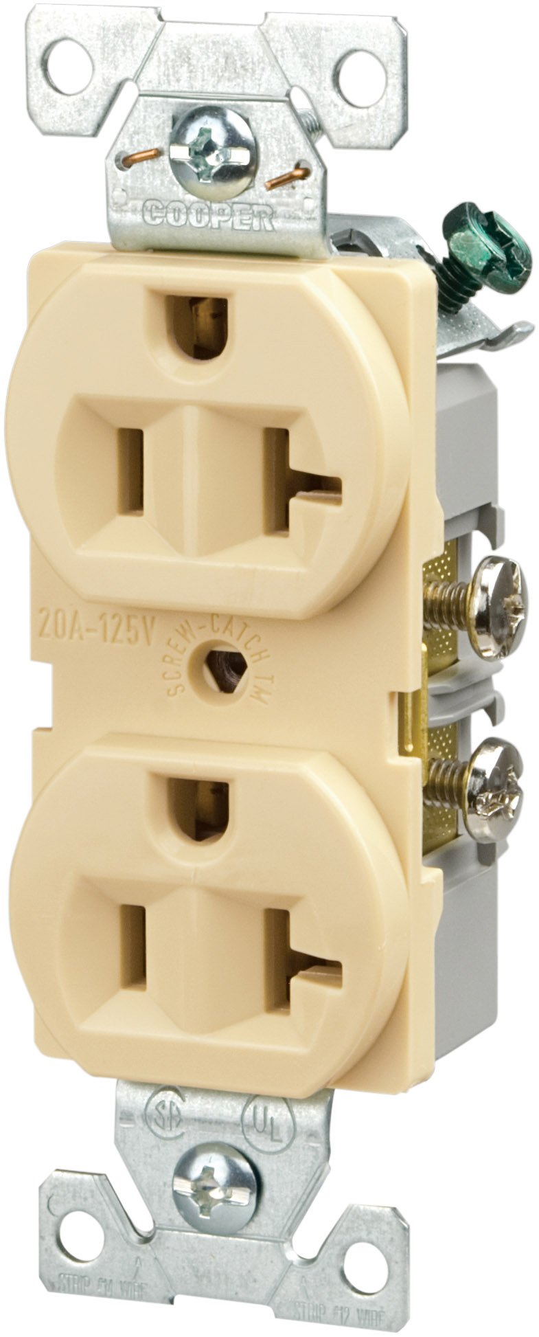 Amazon.com: Eaton BR20V 20-Amp 125-volt Commercial Grade Straight Blade ...