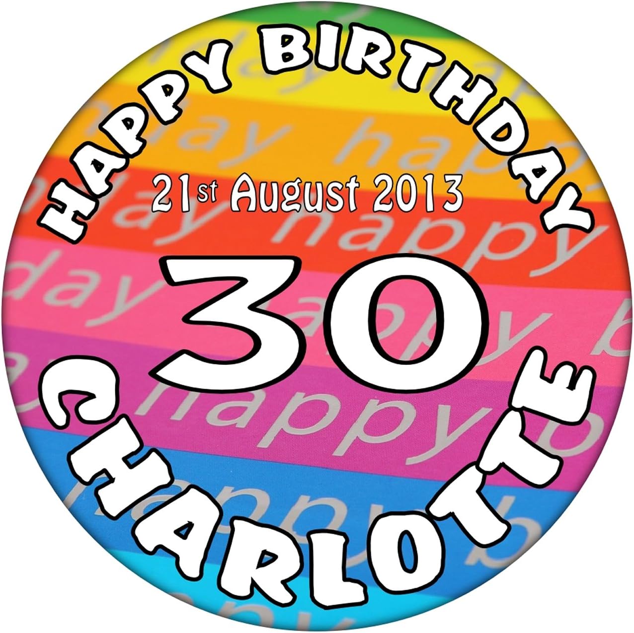 Amazon.com: 30th Birthday 'Personalised' Happy Birthday Celebration ...