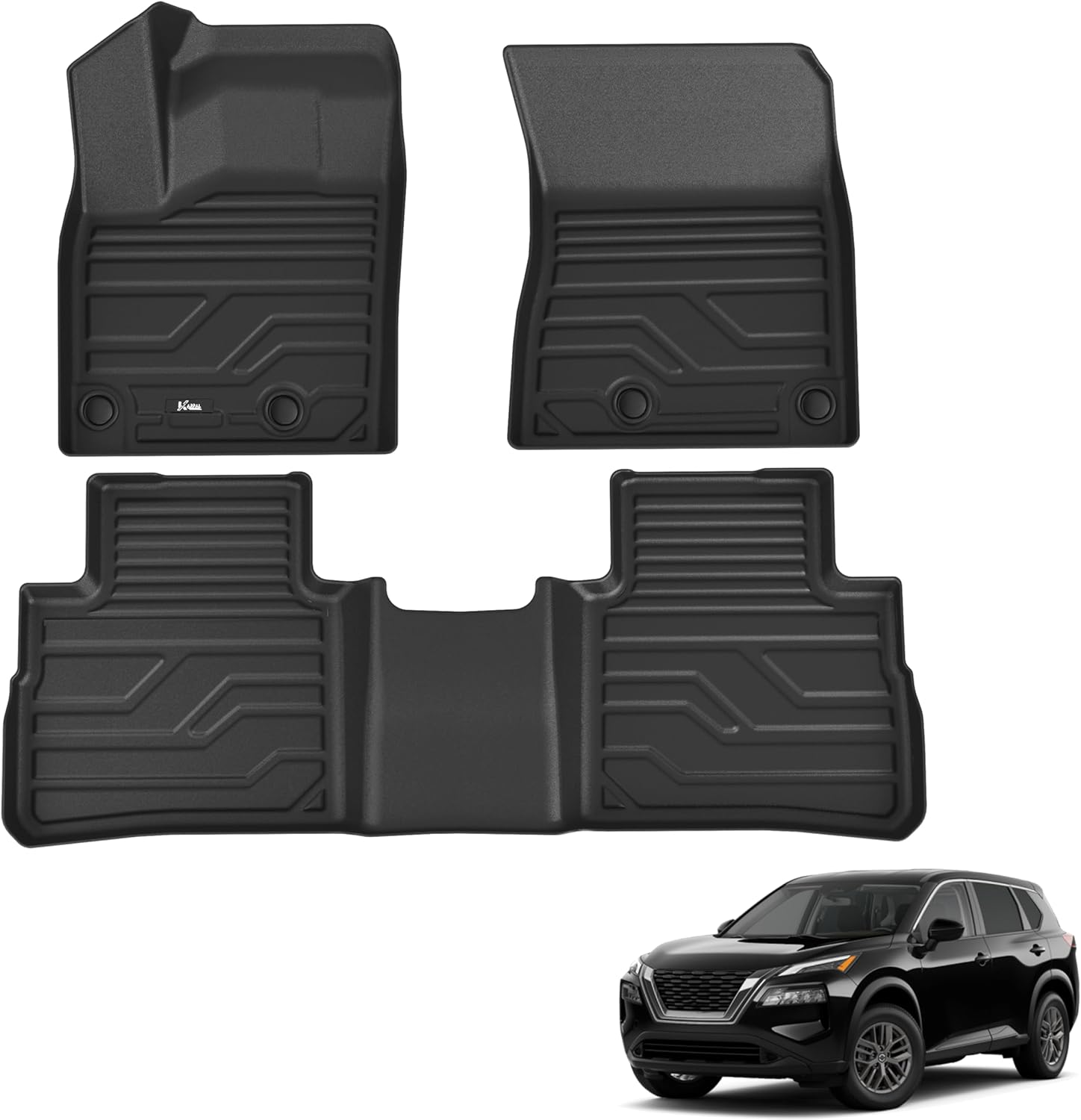 Amazon.com: KARPAL Floor Mats for Nissan Rogue 2021-2024 2025, TPE Rubber All Weather Protection ...