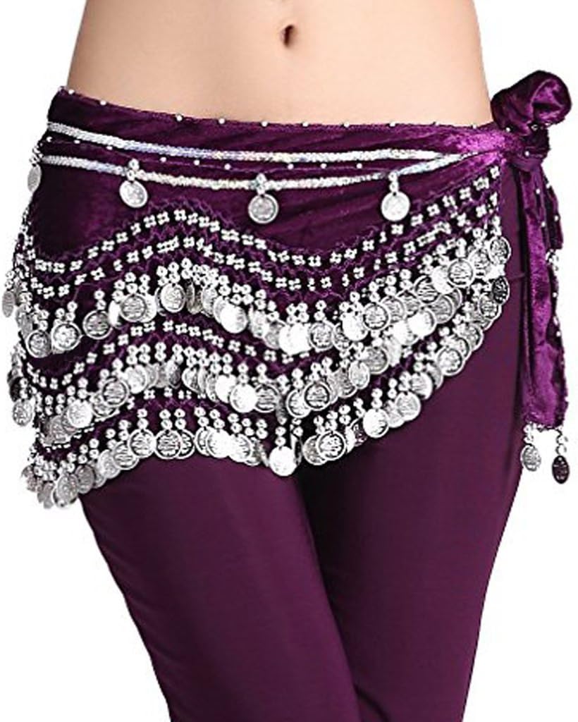 Wuchieal Women's Belly Dancing Belt Colorful Waist Chain Belly Dance ...