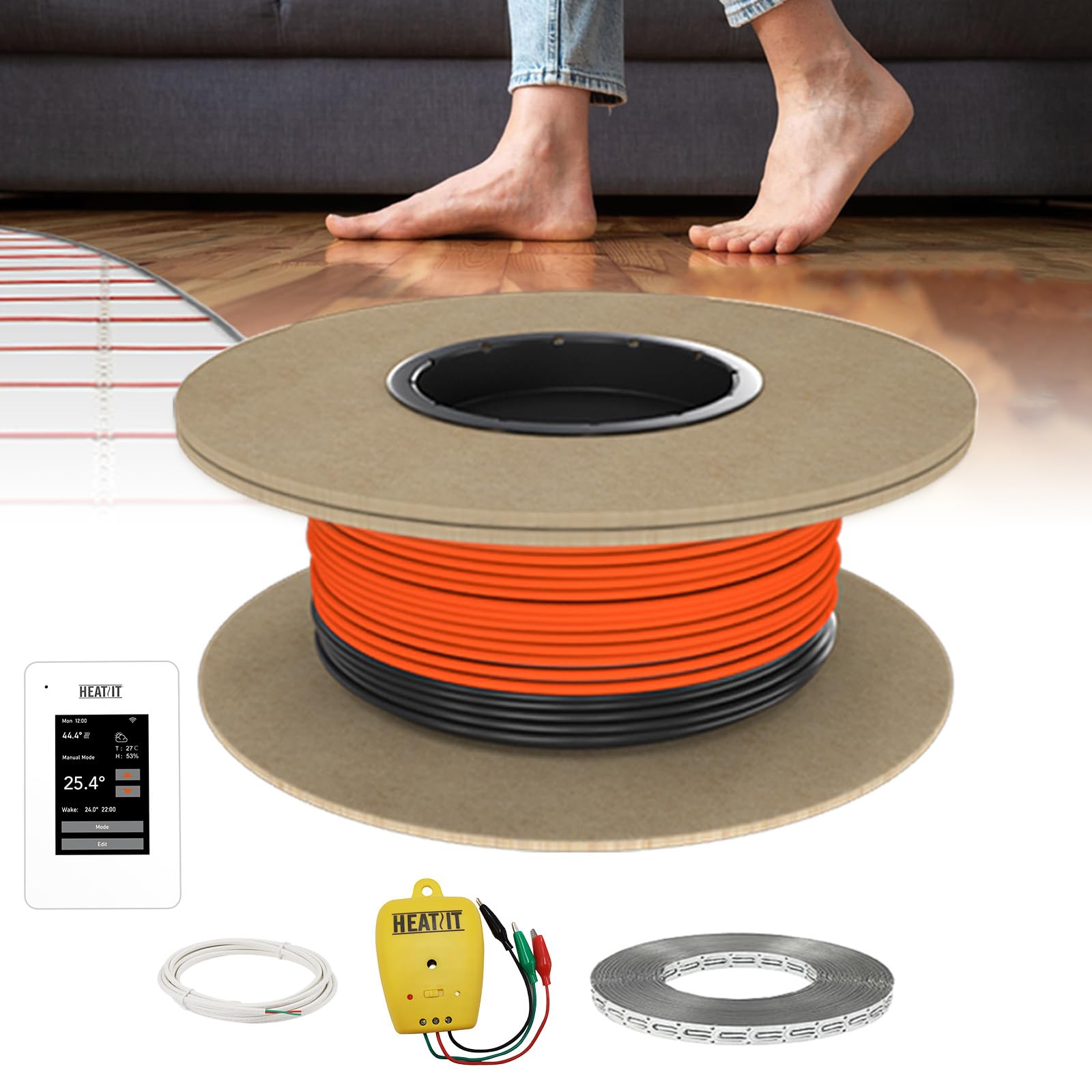 Snapklik.com : Electric Floor Heating Cable Underfloor Heating System ...