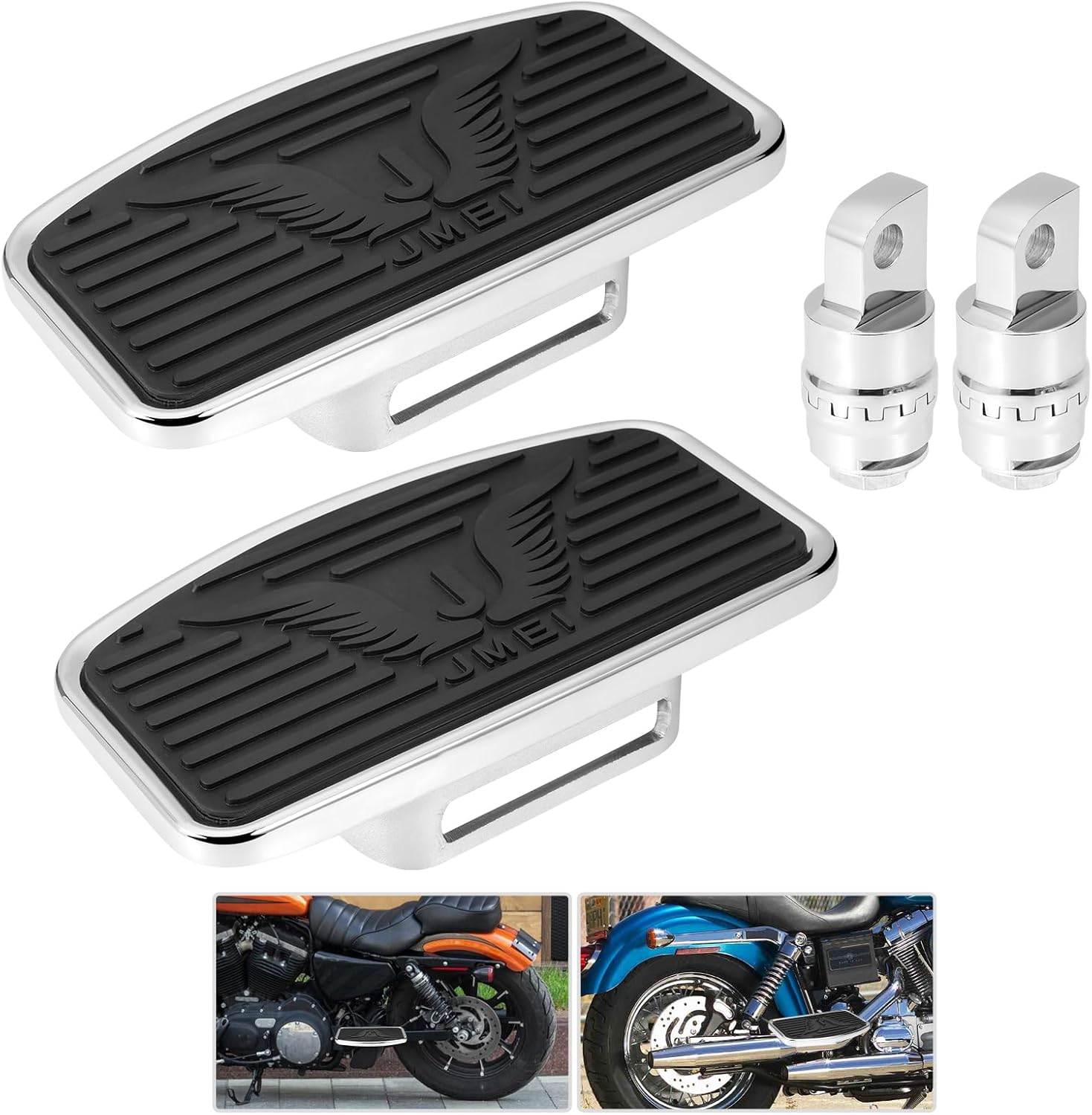 Amazon.com: Adjustable Motorcycle Passenger Footboard Floorboard Rear ...