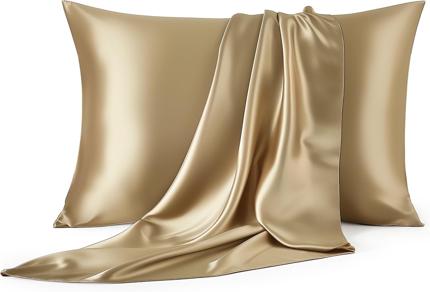 Amazon.com: Bedsure Silk Pillowcase with Zipper,Taupe Silk Pillowcase ...
