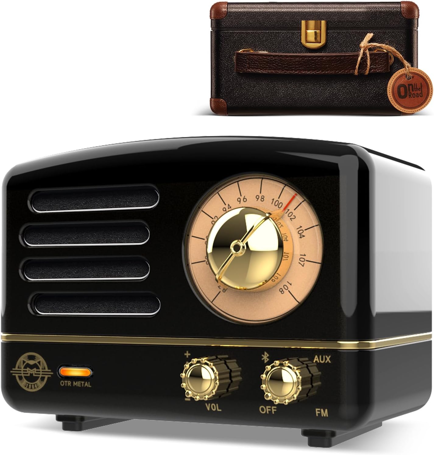 Dilwe Altavoz de Radio Retro Portátil, Radio Vintage Bluetooth ...