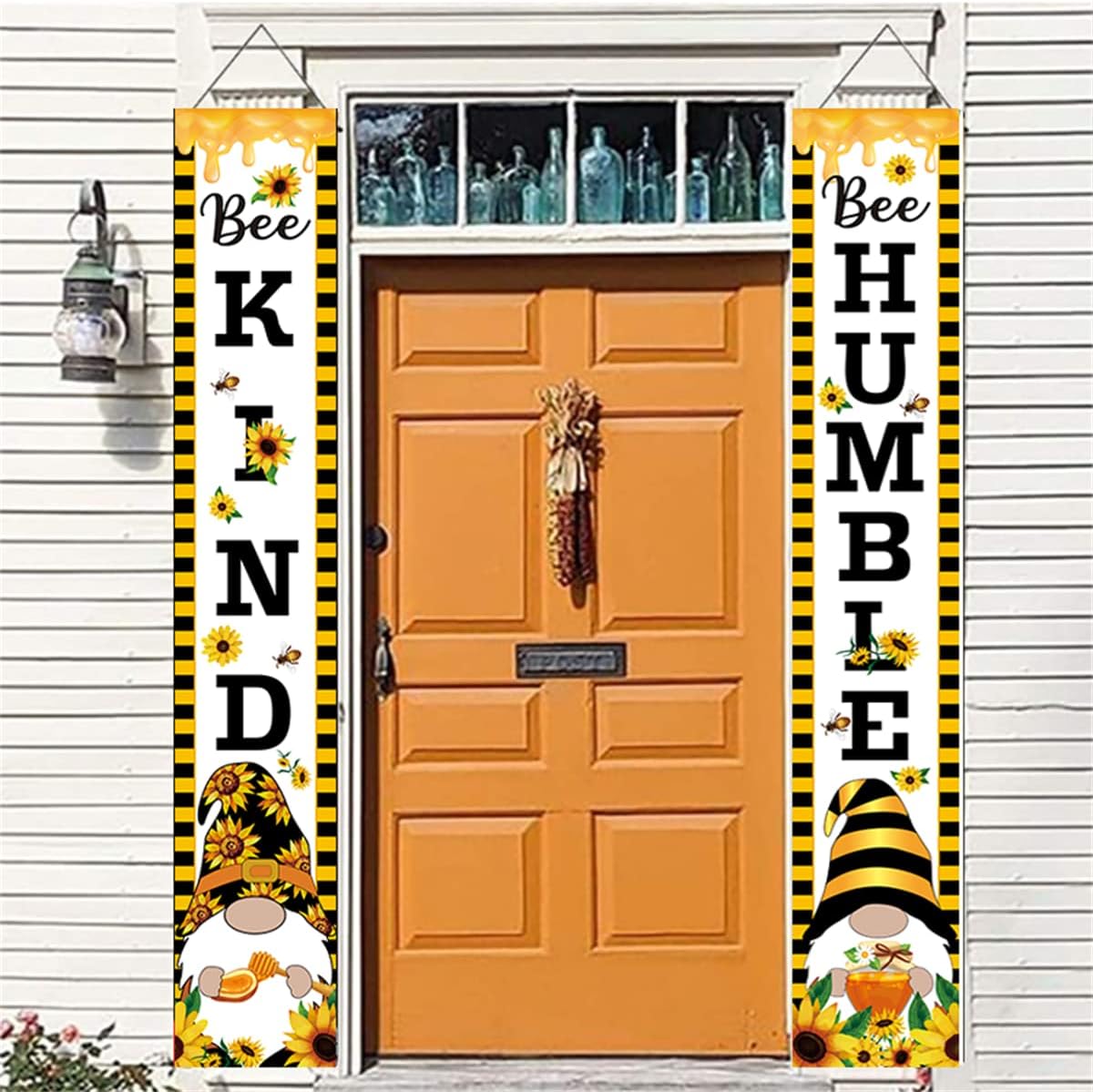 Amazon.com: KYMY Welcome Bee Happy Banner 11.8 X 70.9 inch,Summer Bee ...