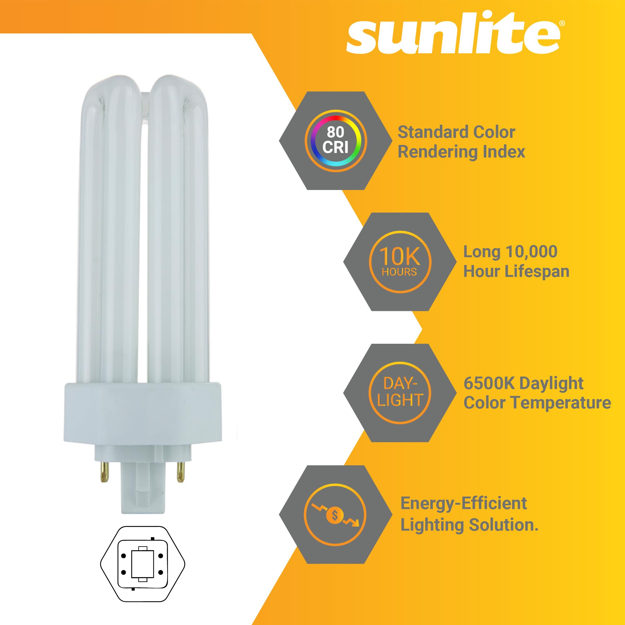 Fluorescent Bulb Color Chart Sunlite PLT26/E/SP Compact Fluorescent