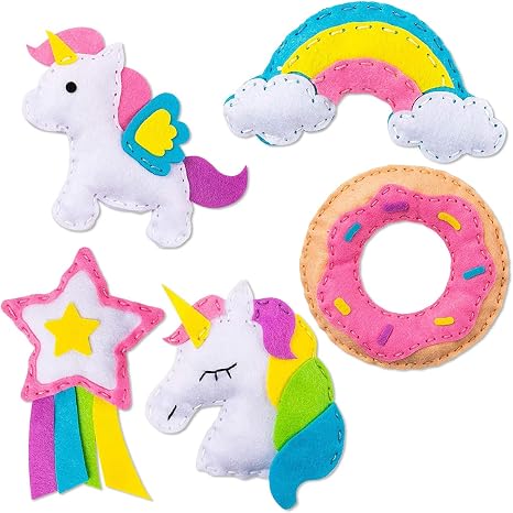 My First Sewing Kit for Kids Age 5 6 7 8 9 Beginner DIY Felt Sewing ...