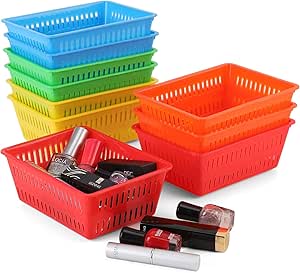 Amazon.com - 10 Pack Mini Storage Baskets Bins, Plastic Organizer ...