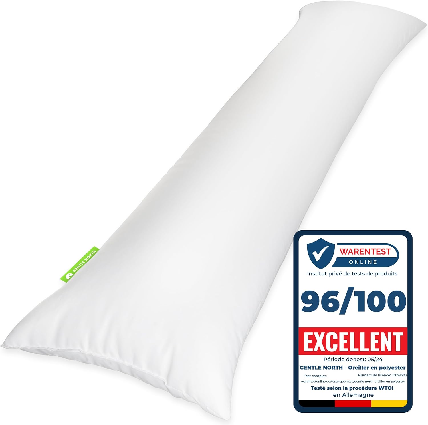 Traversin, Oreiller (40x145 cm gros) - Pour lit et comme coussin canape ...