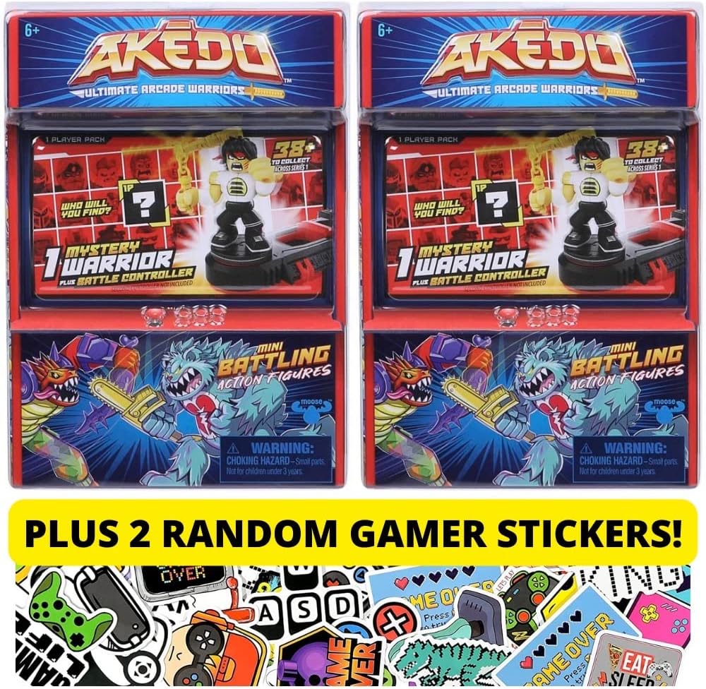 Amazon.com: Akedo Ultimate Arcade Warriors Mini Figures (2 Pack with 2 ...