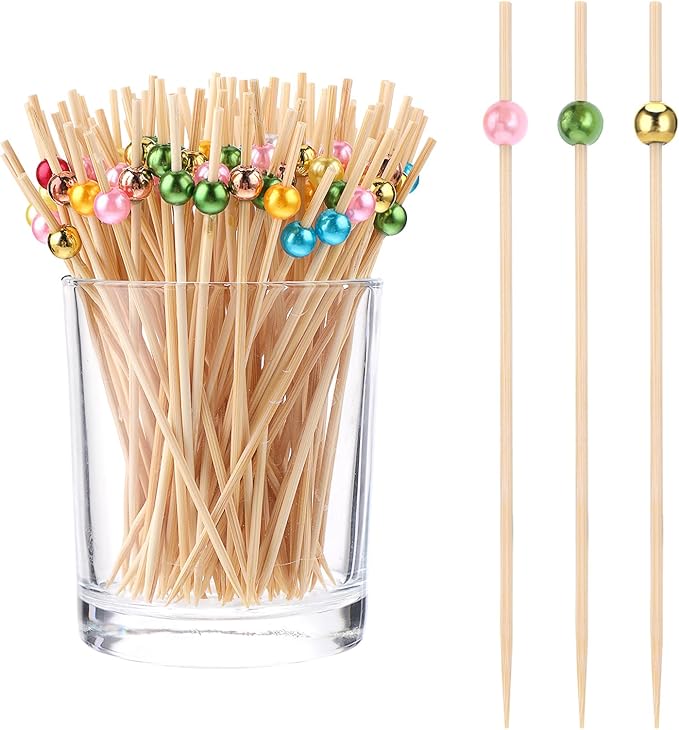 Amazon.com | 200pcs Cocktail Picks Toothpicks for Appetizers Bamboo ...