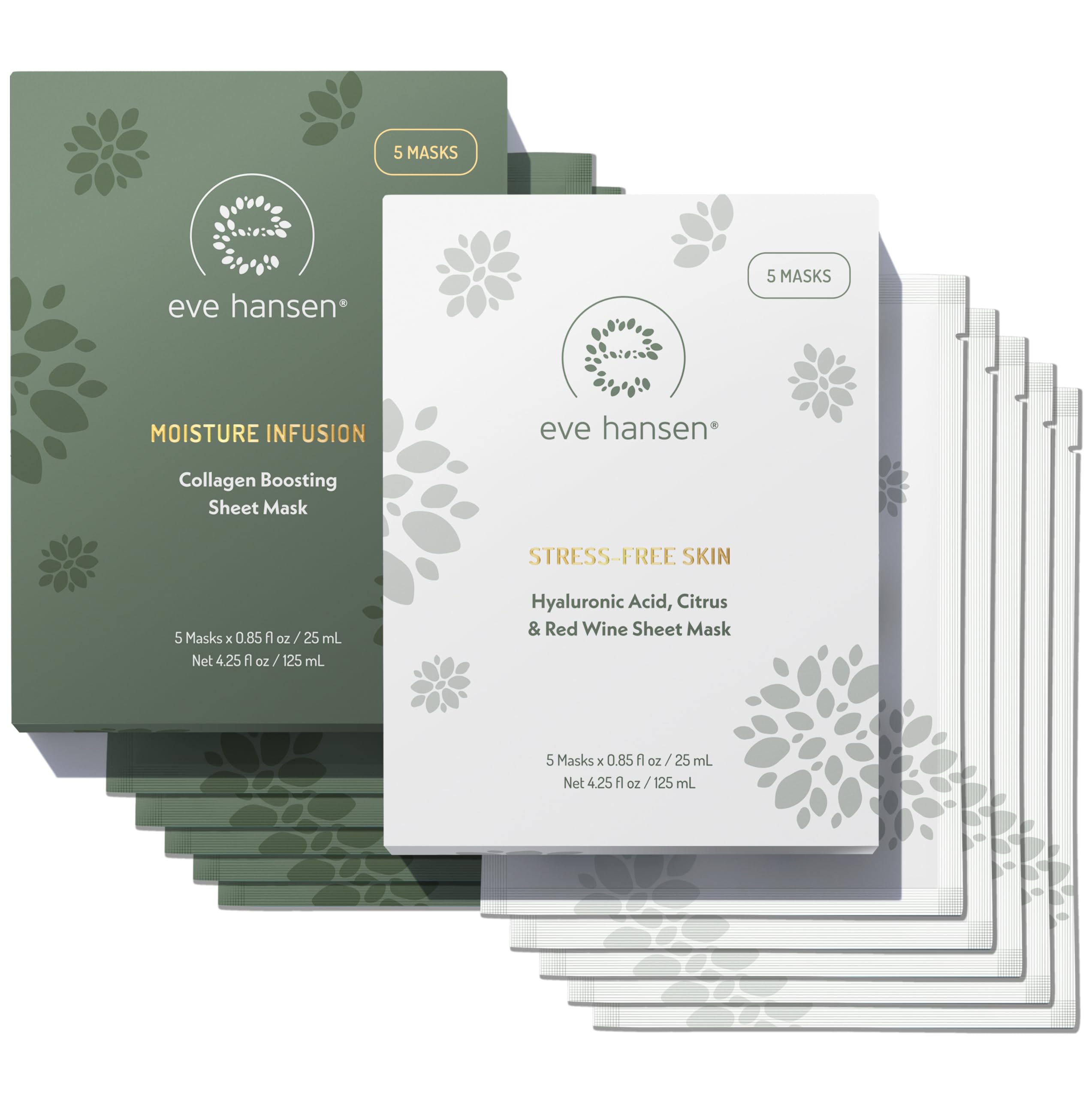 Amazon.com : Eve Hansen Sheet Masks Set | Collagen and Hydrating Face ...